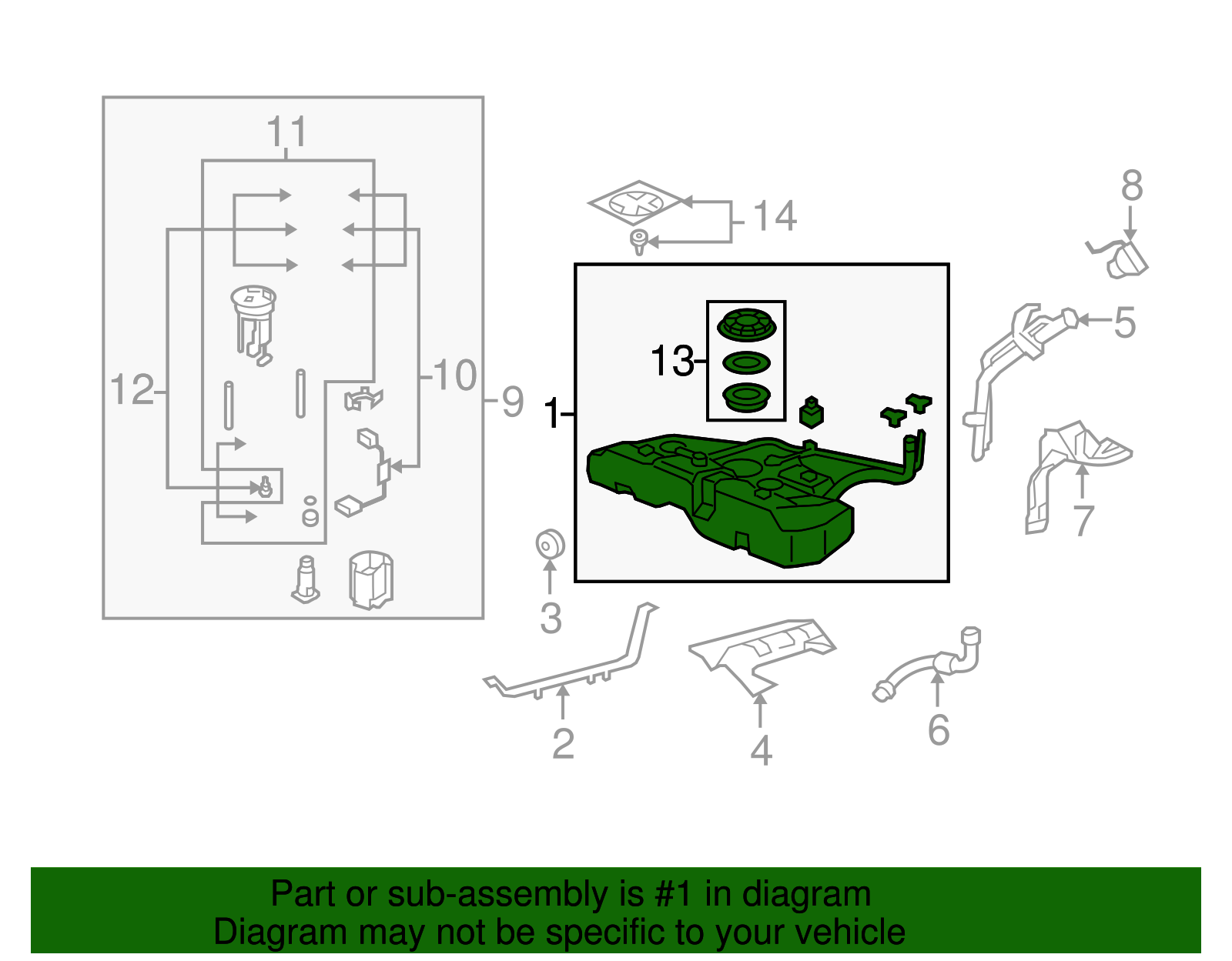 17044-TA5-L00 - Fuel Tank 2008-2012 Honda Accord | Honda Parts Online