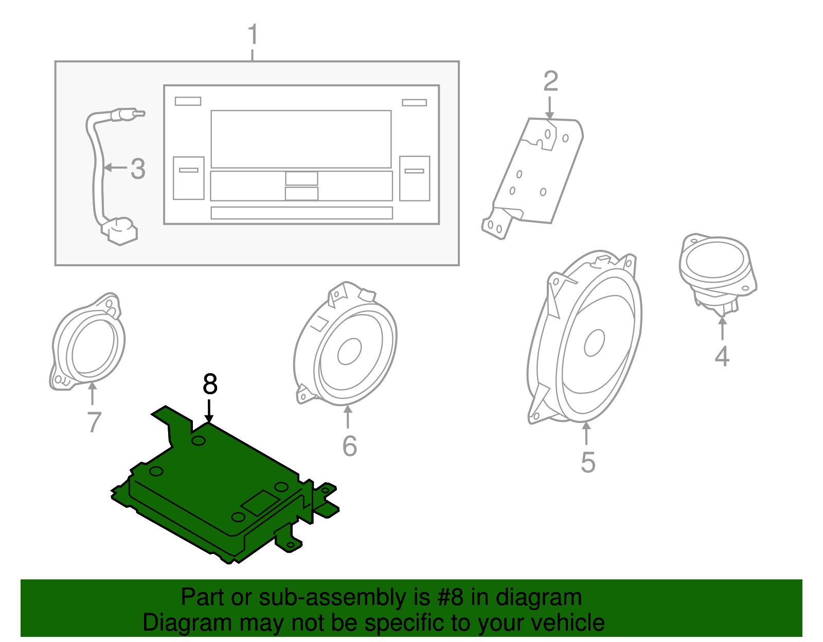 86221SG010 - Amplifier - 2014 2015 Subaru Forester | World OEM Parts Subaru