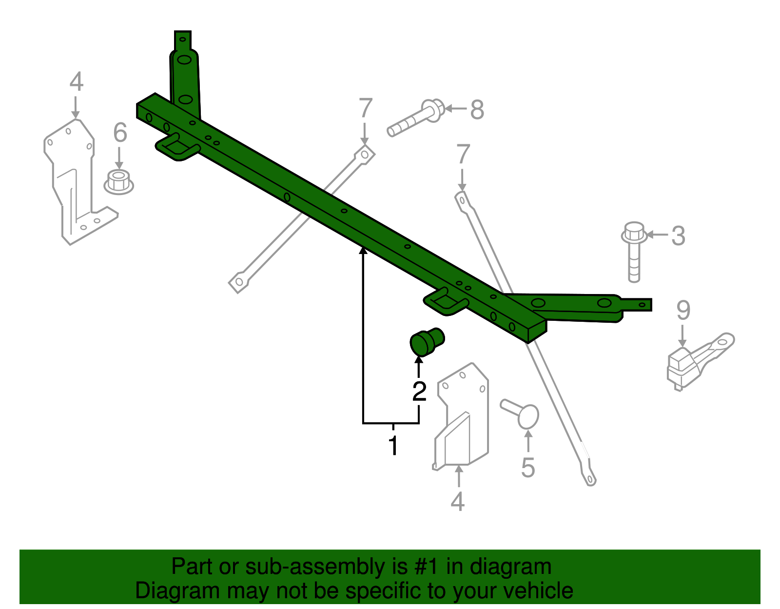 2019-2025 Volvo XC60 Upper Tie Bar 32318891 | OEM Parts Online
