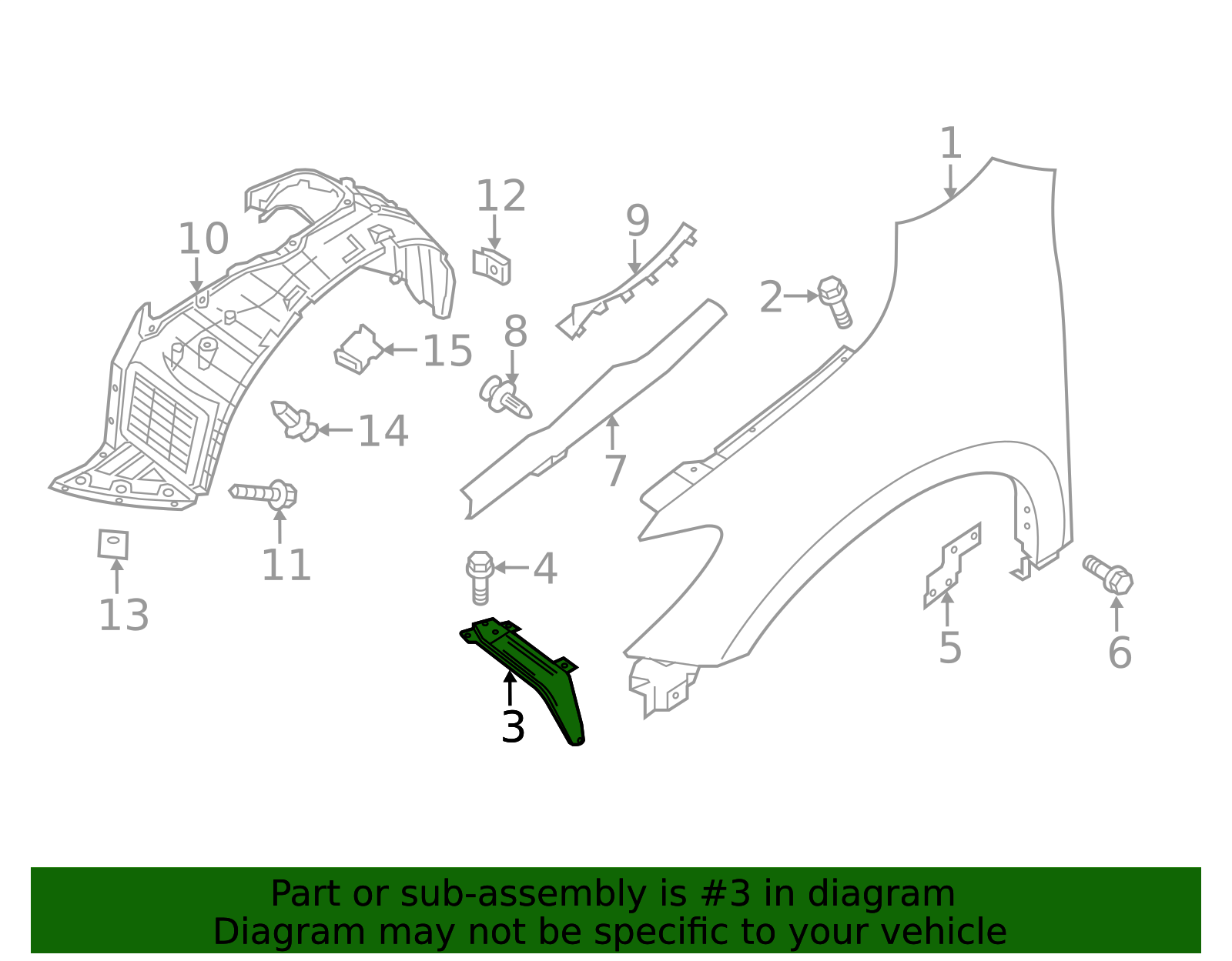 2013-2020 Nissan Pathfinder Fender Bracket F3181-3KAMA | OEM Parts Online