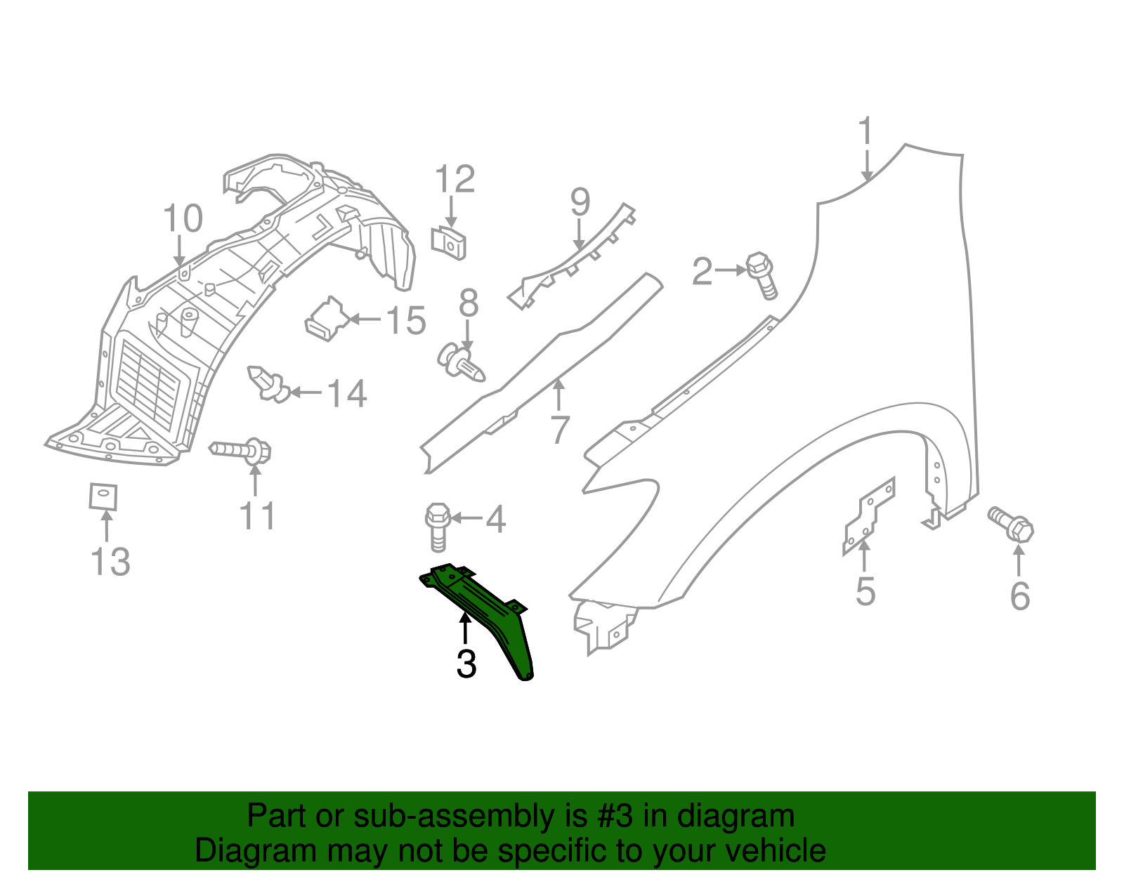 2013-2020 Nissan Pathfinder Front Bracket - Passenger Side (RH) F3180 ...