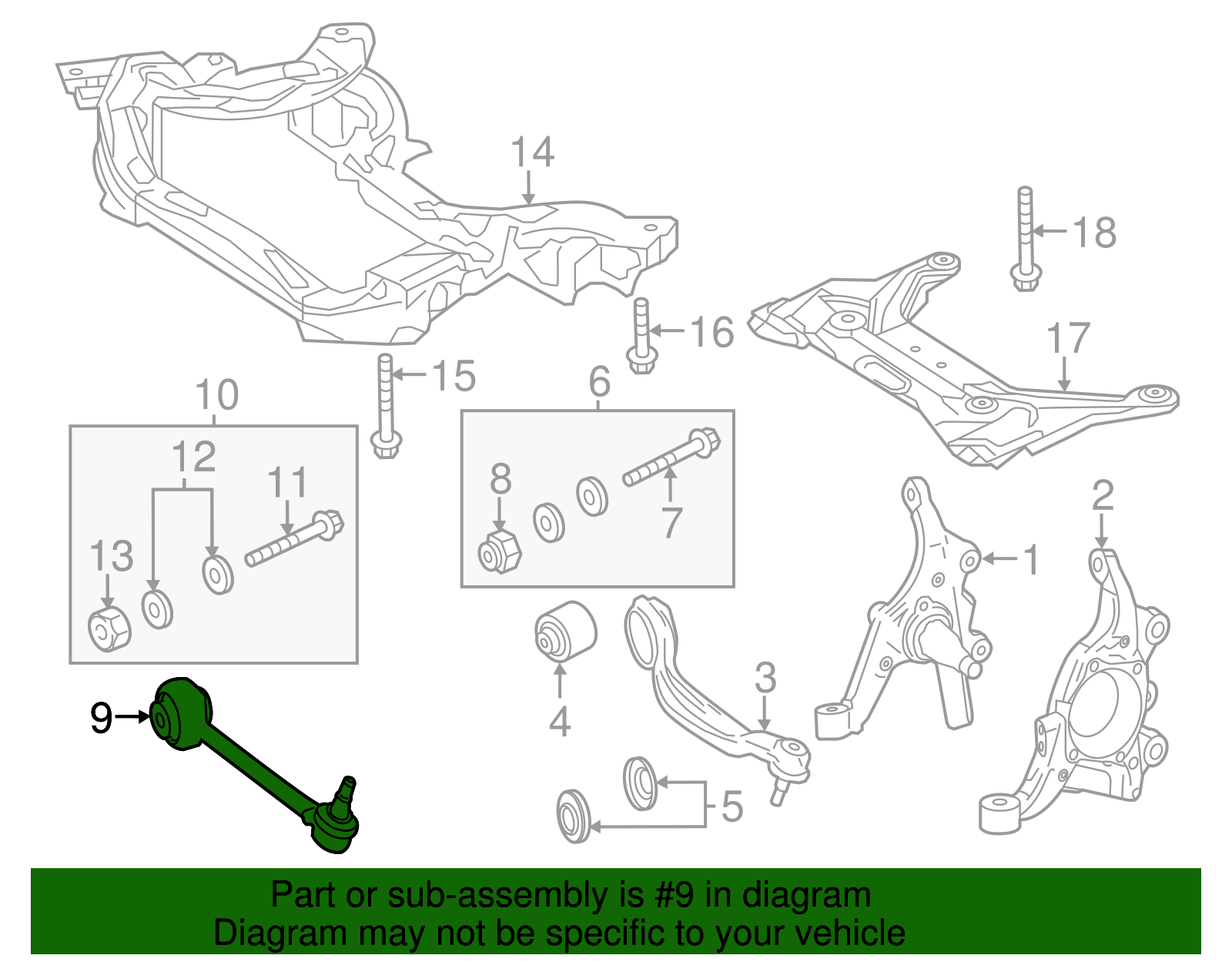 204-330-02-07 - Lower Control Arm 2012-2015 Mercedes-Benz C 63 AMG ...