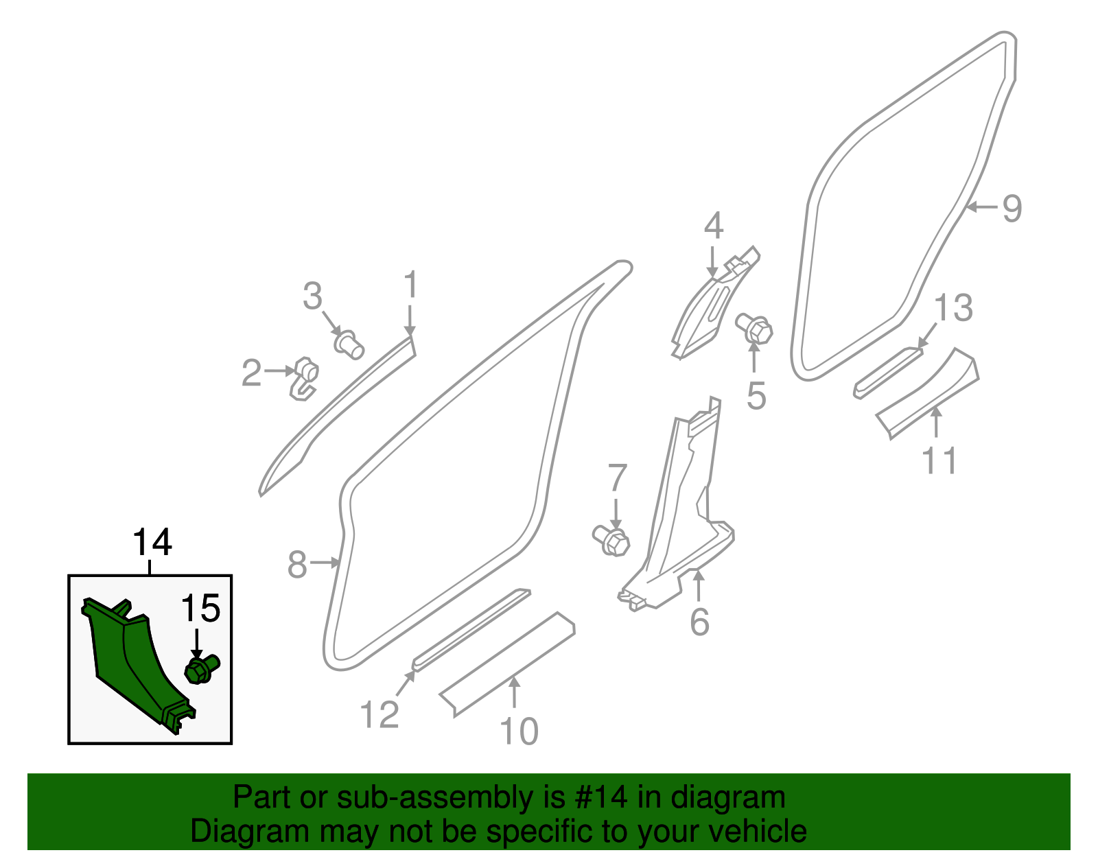 2015-2024 Nissan Murano Cowl Trim - Driver's Side (LH) 66901-5AA0A ...