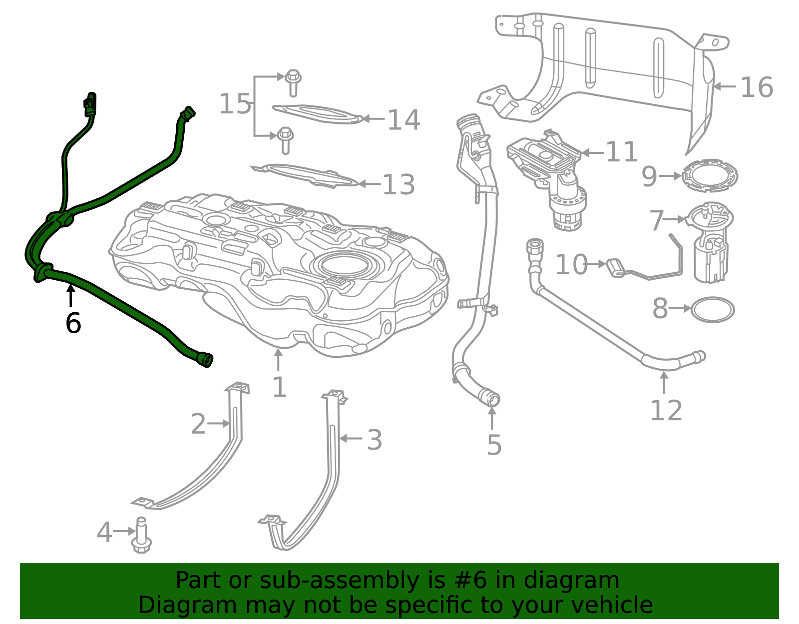 2015-2023 Mopar Vapor Hose 68544961AA | Mopar Parts Canada
