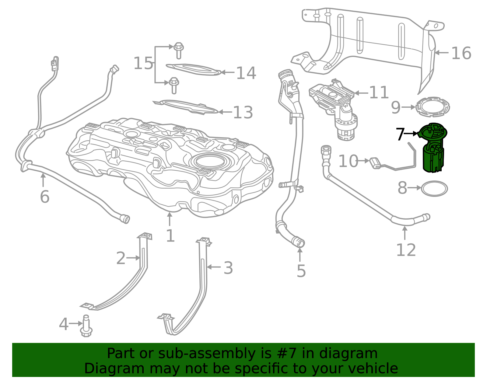 2015-2021 Mopar Fuel Pump Assembly 52029625AA | Mopar Parts Canada