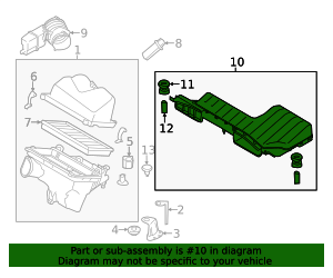 Engine Air Intake Hose 16554-5AA1A | Nissan Parts Central