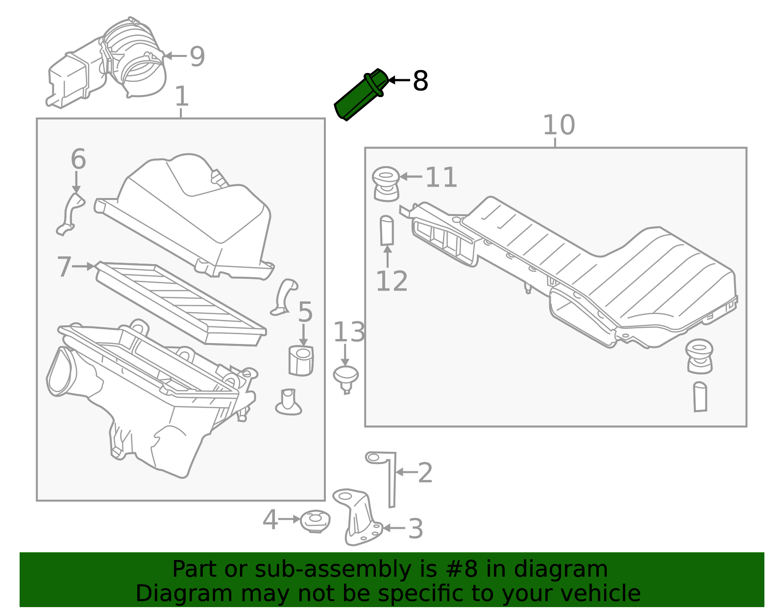 2014-2020 Nissan Mass Air Flow Sensor 22680-3VA0A | Nissan Parts Central