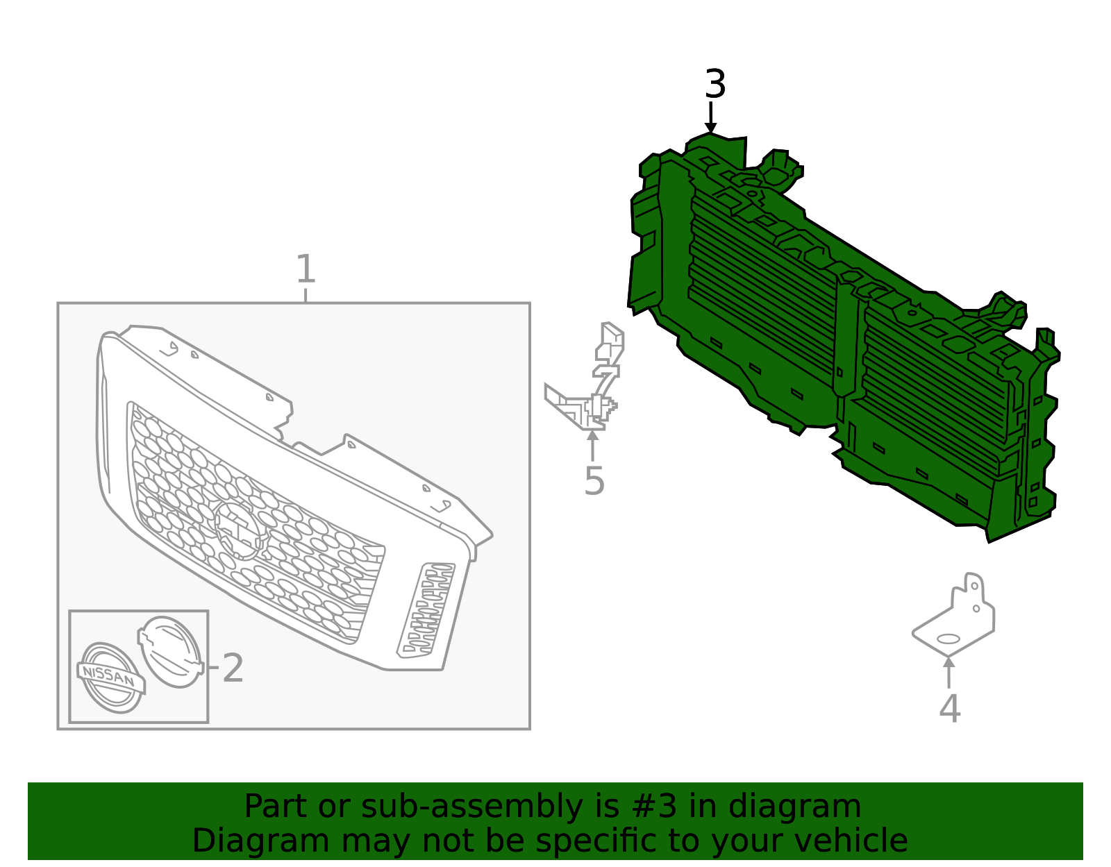 21421-9FV3A - Radiator Shutter Assembly Official Nissan Parts Store