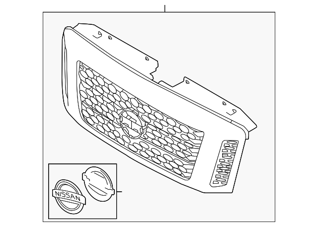 2020-2021 Nissan TITAN Grille Assembly 62310-9FV0D | My Nissan Part