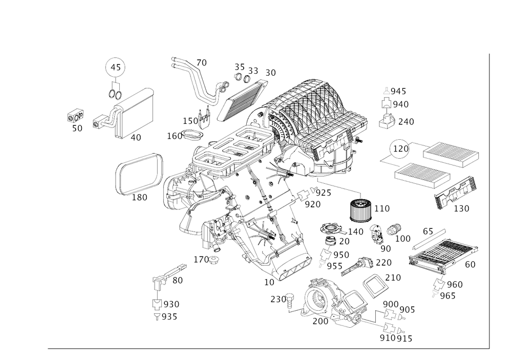 2002-2012 Mercedes-Benz | Evaporator | 164-830-01-58 | OEM Vehicle Parts