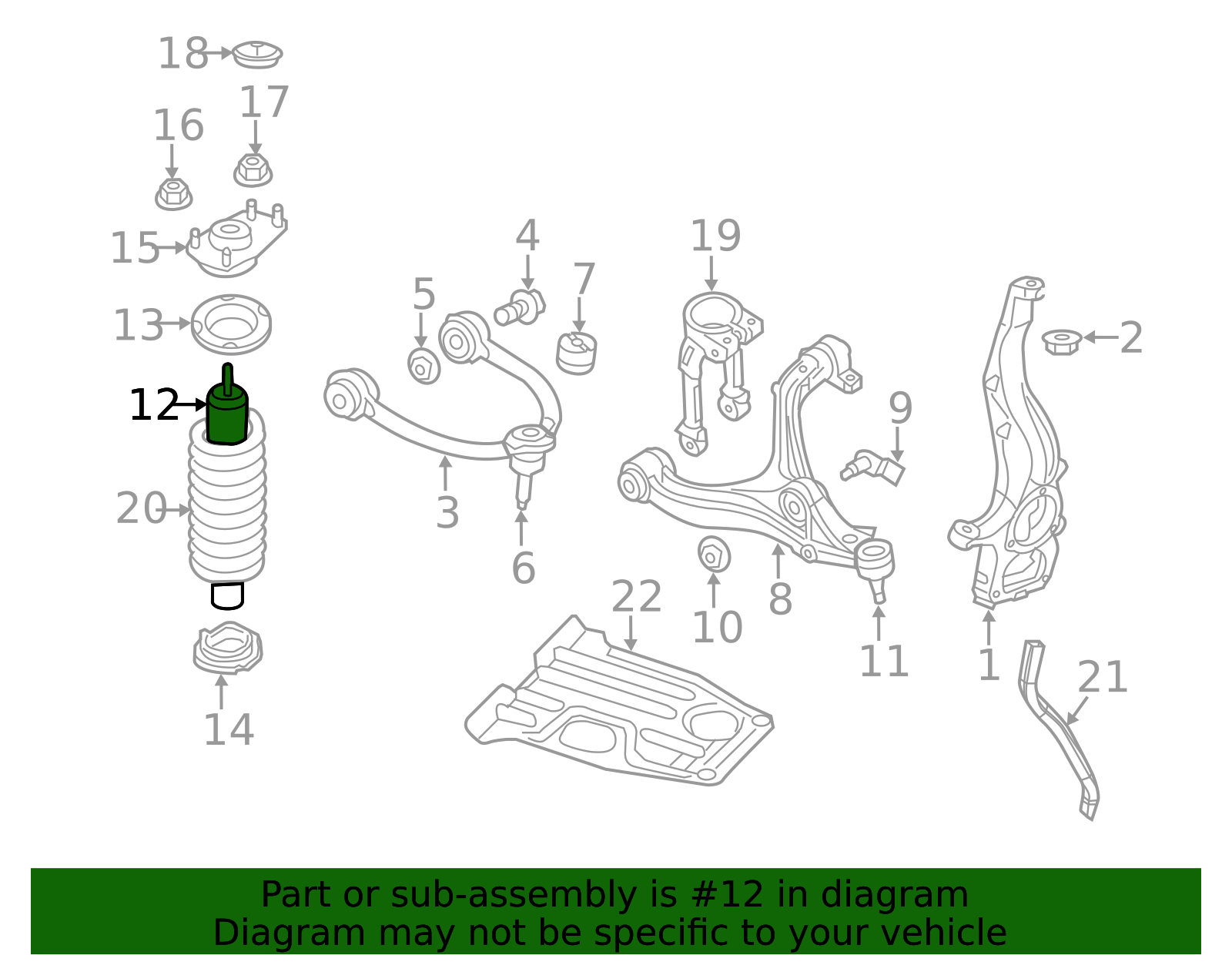 2011-2015 Jeep Grand Cherokee Suspension Shock Absorber Kit, Left ...
