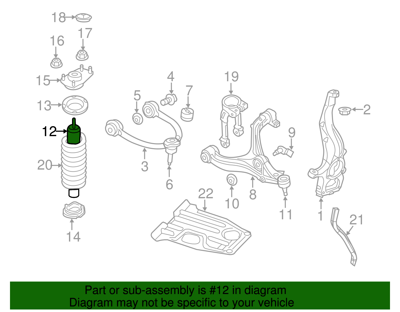 2011-2015 Jeep Grand Cherokee Absorber 68069661AC | Mopar Parts Canada