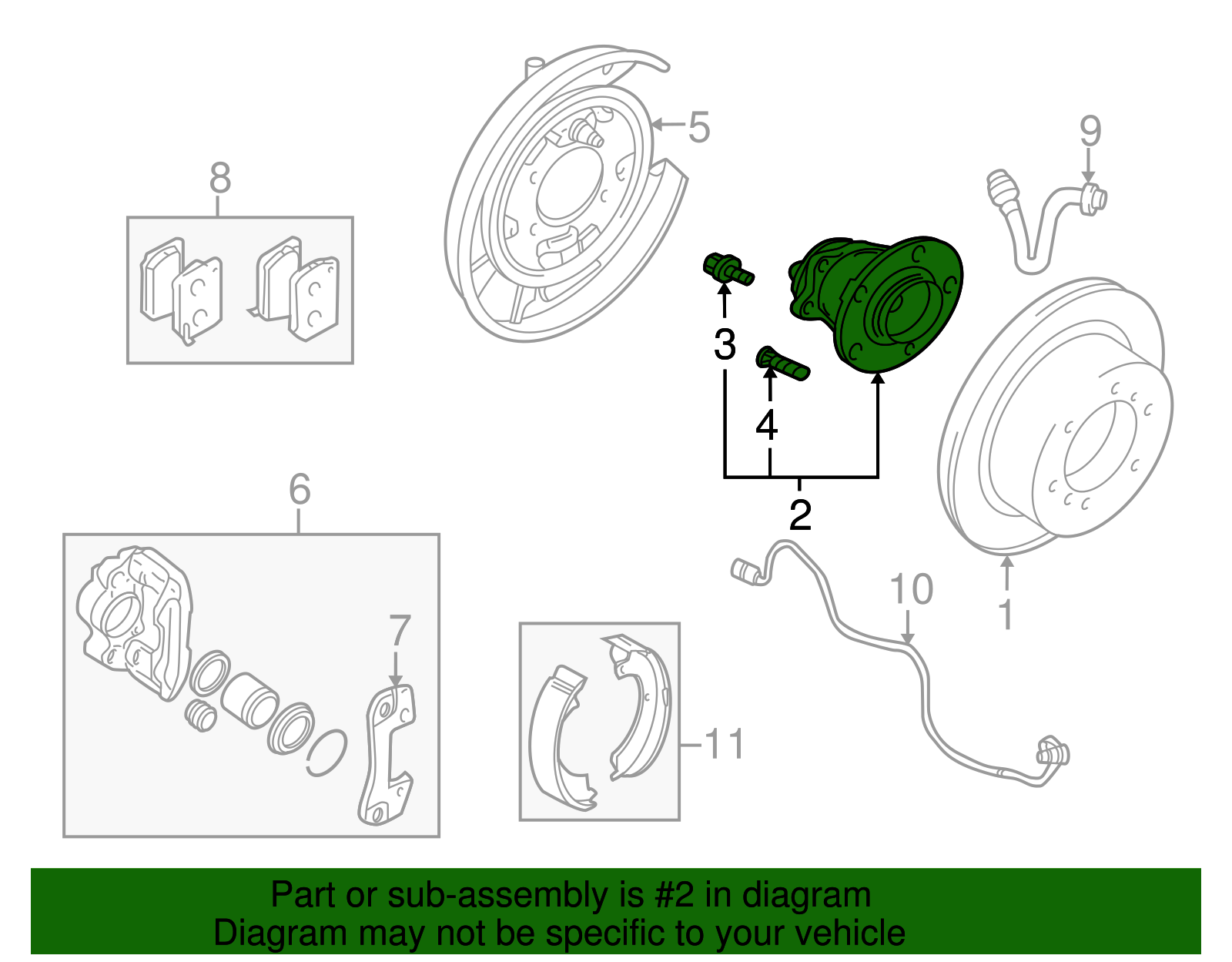 3785A008 - Hub & Bearing 2008-2017 Mitsubishi | Mitsubishi Direct Parts