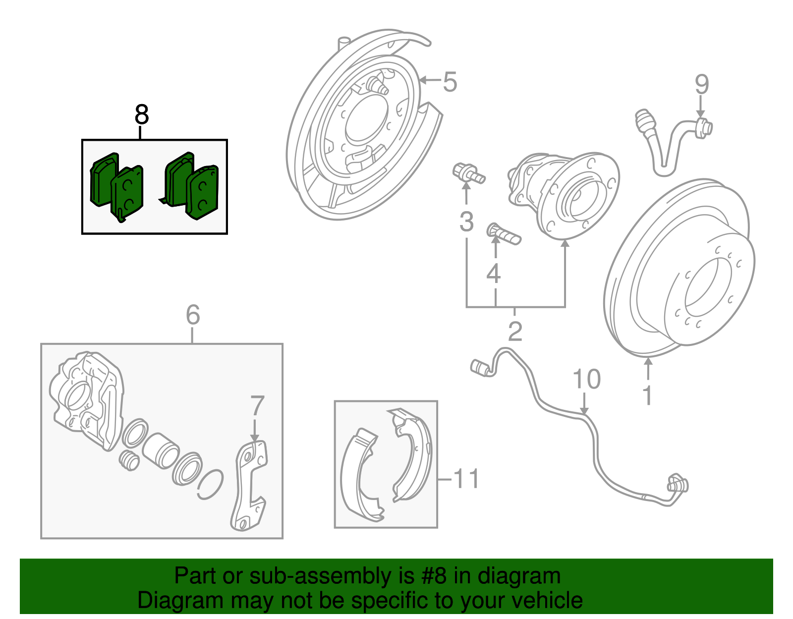 MZ690894 - Advantage Select™ Brake Pads,Rear 2004-2017 Mitsubishi ...