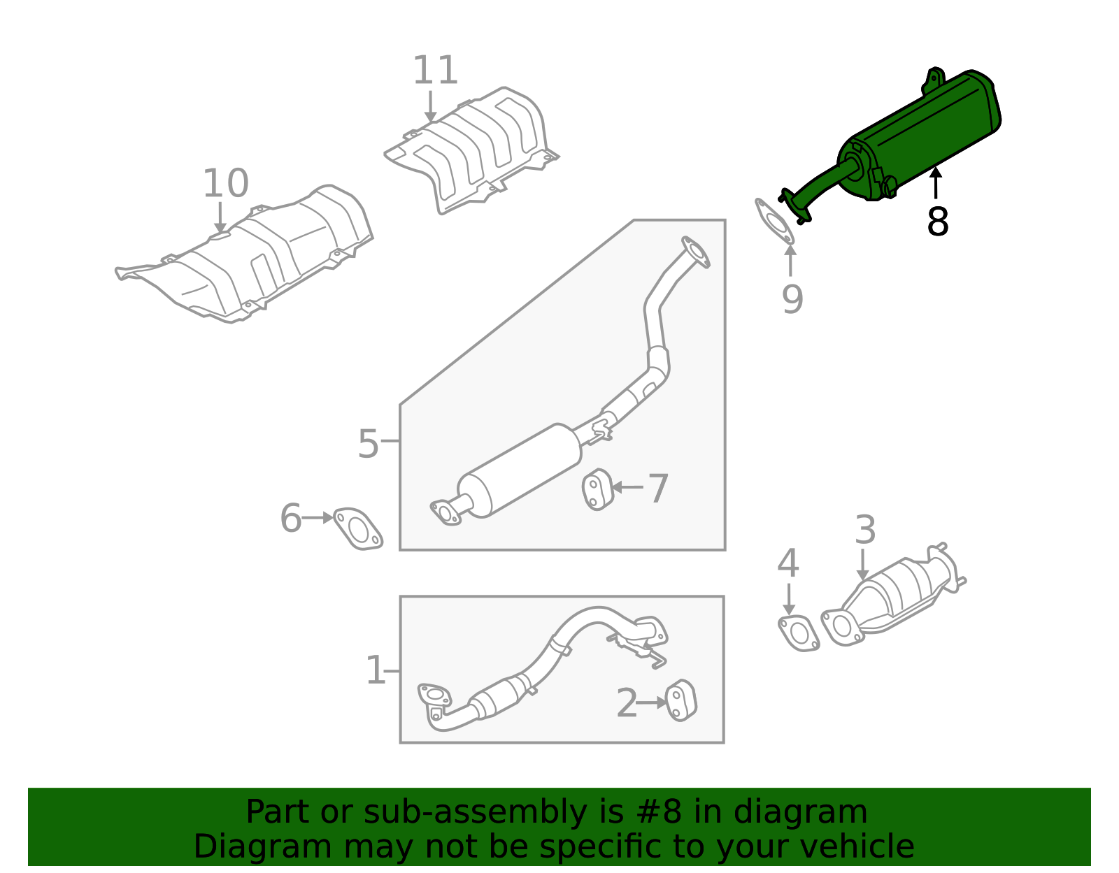 2010-2011 Kia Soul Muffler 28700-2K200 | Kia Parts Direct