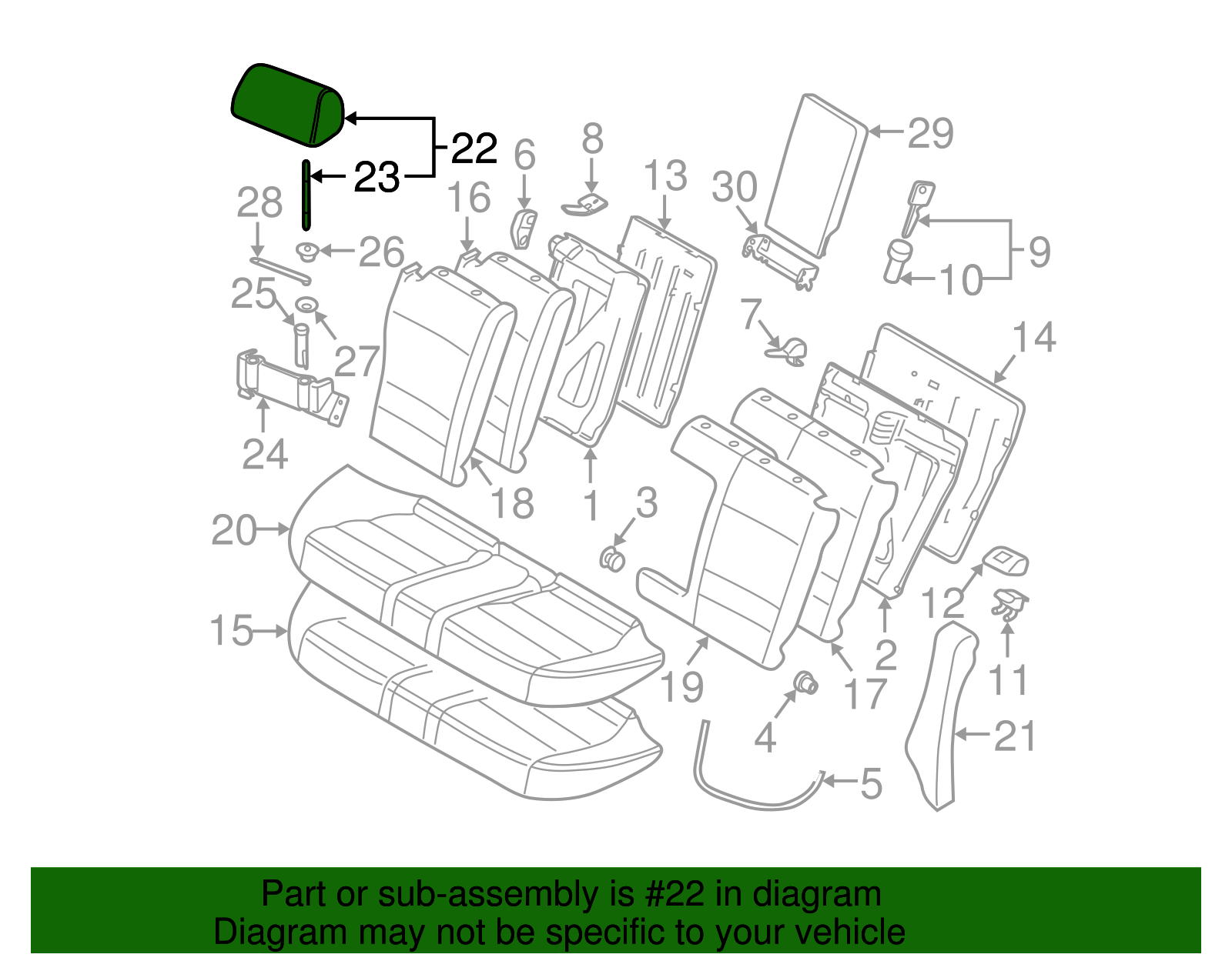 52-20-8-198-137 - Headrest - 1997-2003 BMW | BMW Parts Exchange