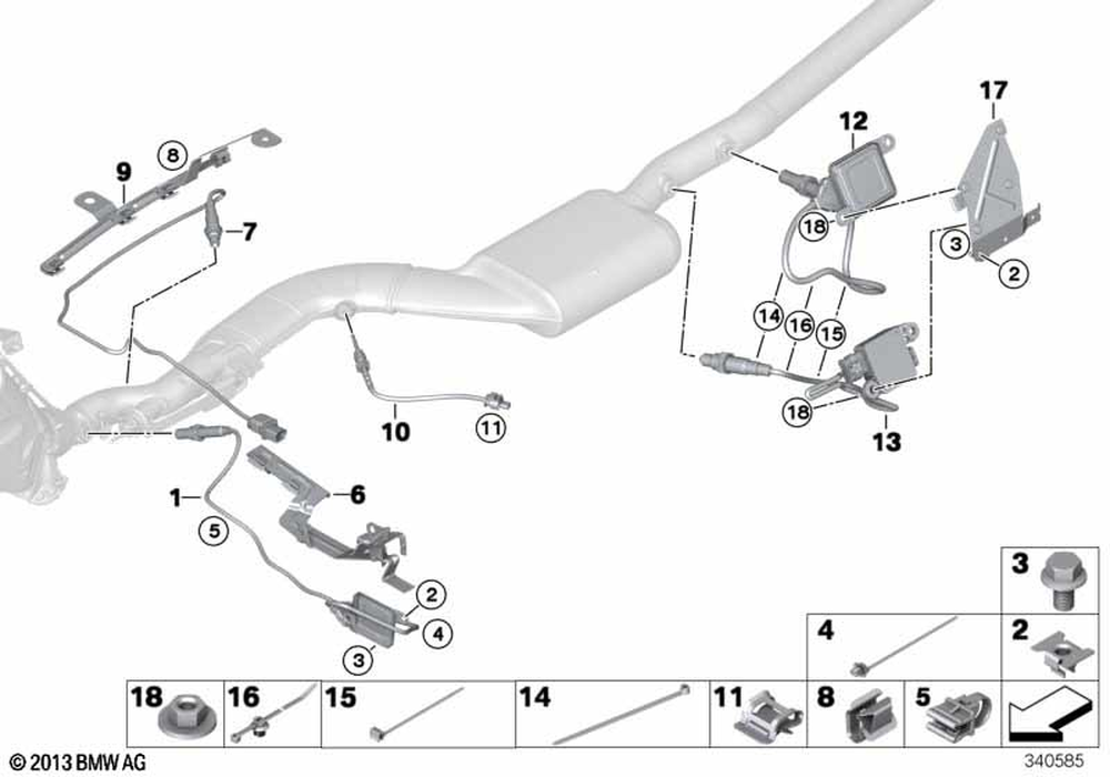 13628515640 - BMW Oxygen Sensor 2011-2019 BMW | Performance Auto Parts