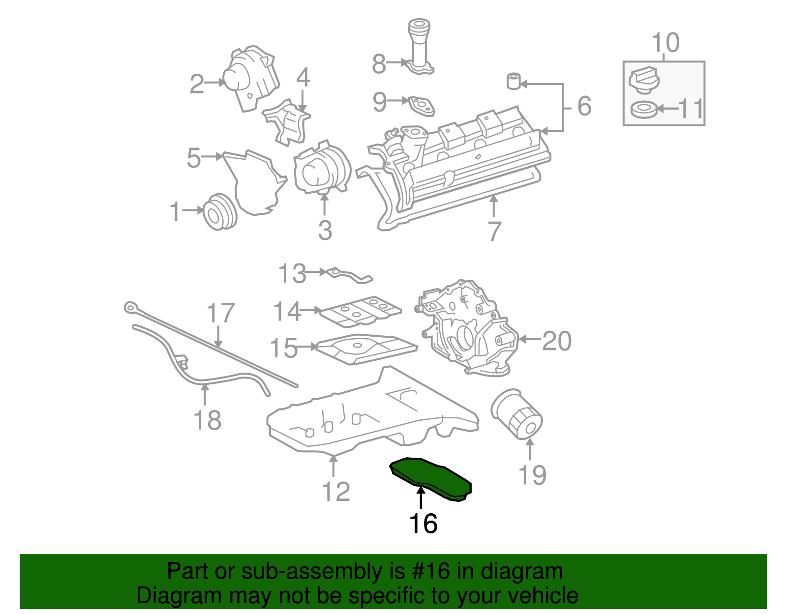 2007-2009 Toyota Oil Pan 12102-0F020 | Toyota Parts Center