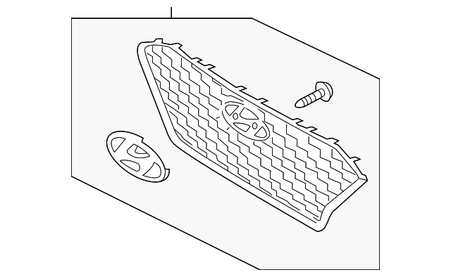 Genuine Upper Grille for 2018-2021 Hyundai Kona | Part# 86350-J9100 ...