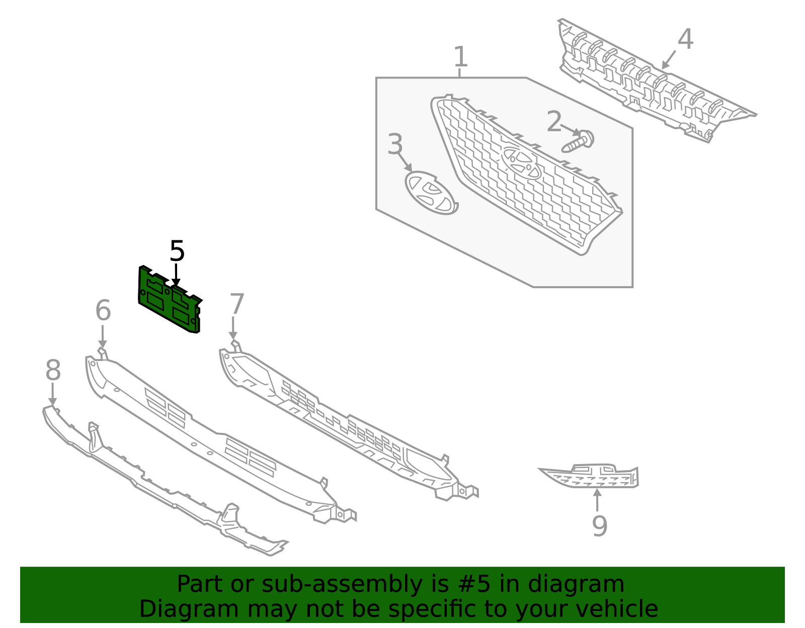 2018-2021 Hyundai Kona License Bracket 86519-J9010 | OEM Parts Online