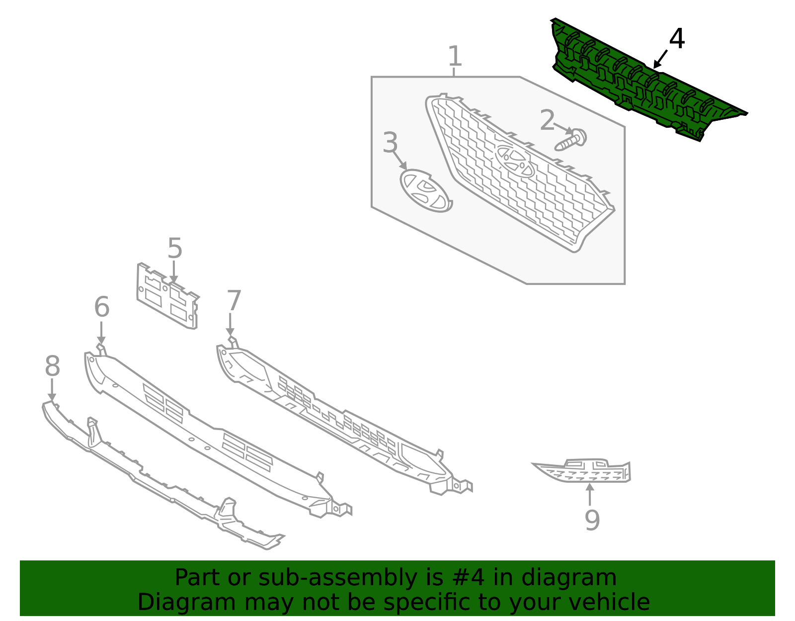 2018-2021 Hyundai Kona Grille Bracket 86360-J9000 | World OEM Parts Hyundai