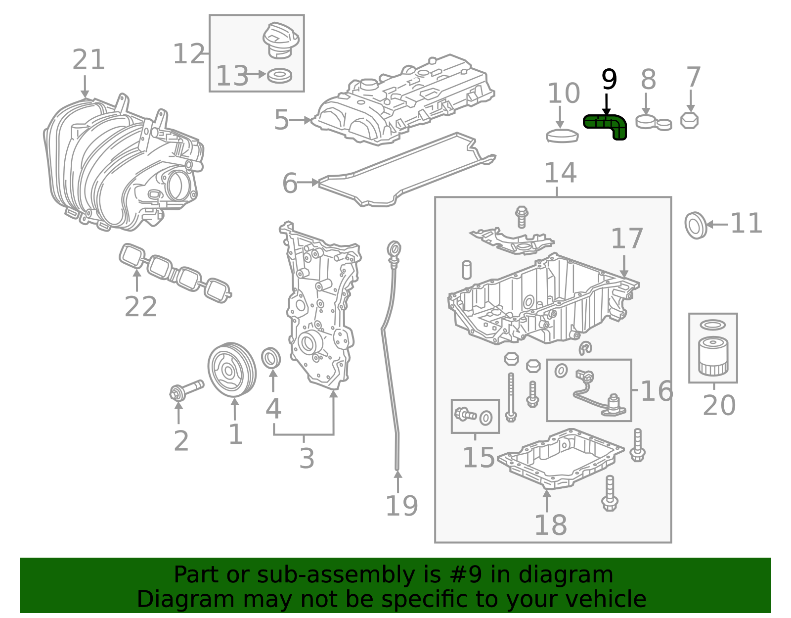 2013-2023 GM Inner Exhaust Side Valve Cover Gasket 12634517 GM ...