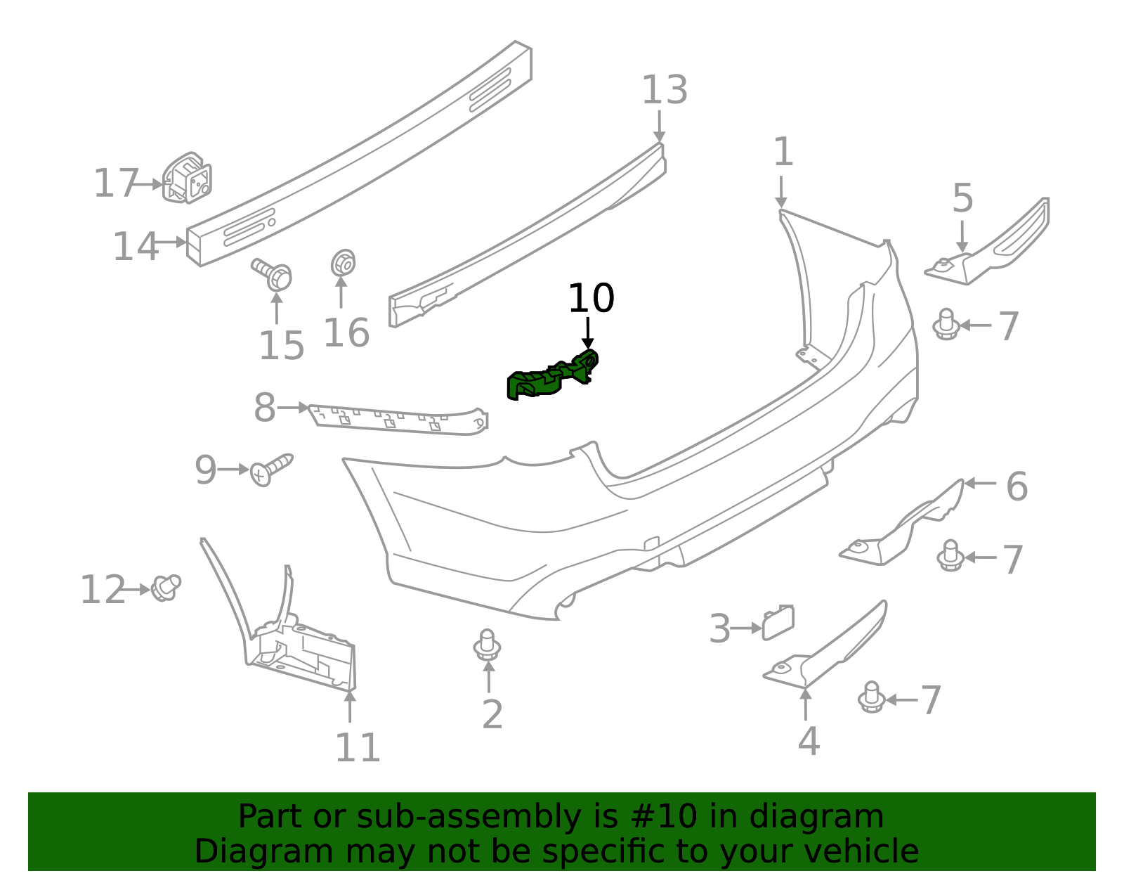 2020-2025 Subaru Legacy Upper Bracket 57707AN32A | Subaru Parts Store
