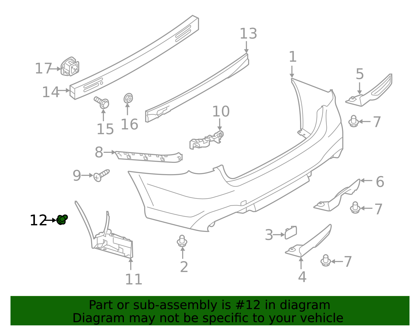 Bumper Cover Upper Clip 909140081 | Subaru Parts Store