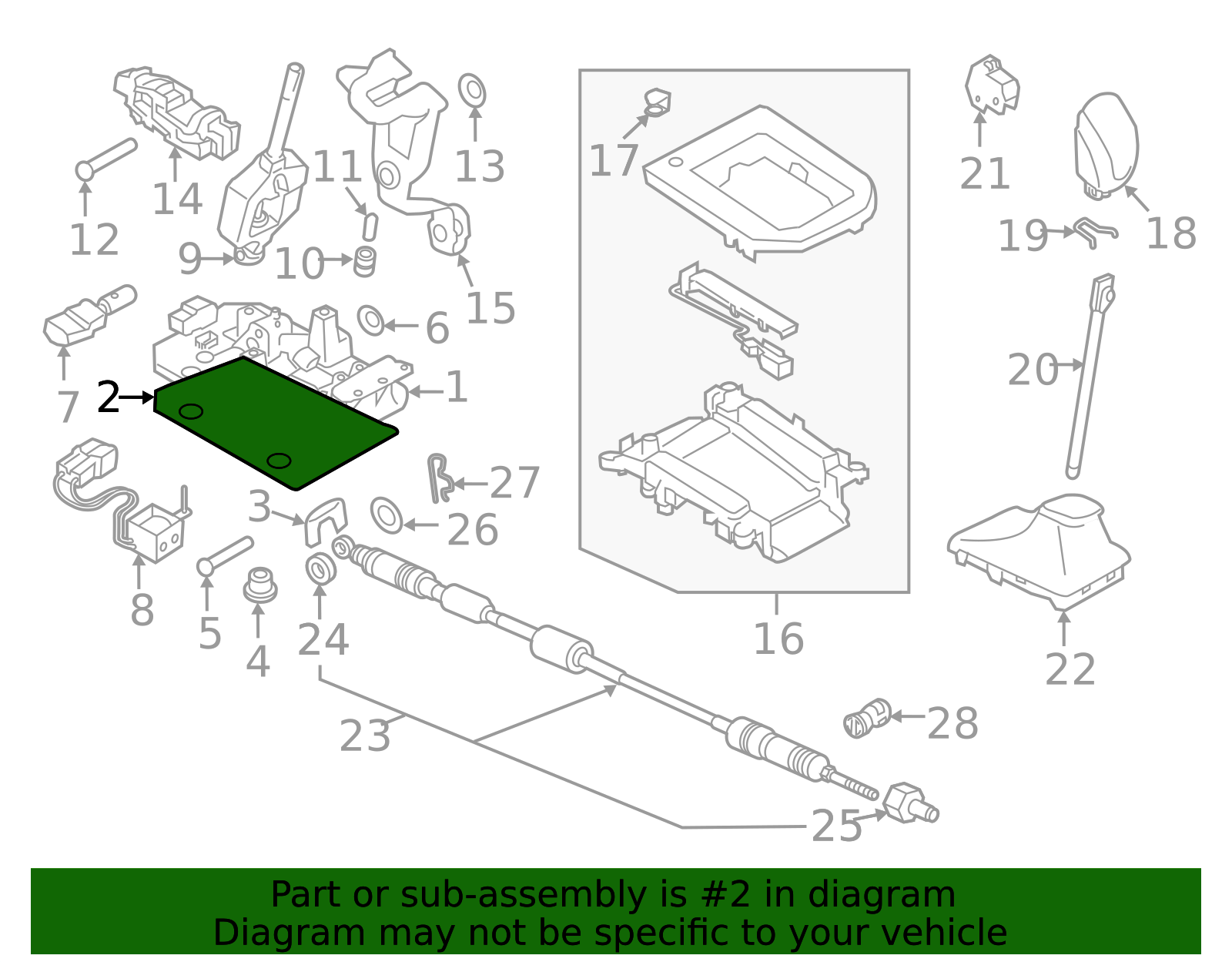 2018-2024 Subaru Shift Plate Insulator 35137AJ000 | Subaru Parts Guys