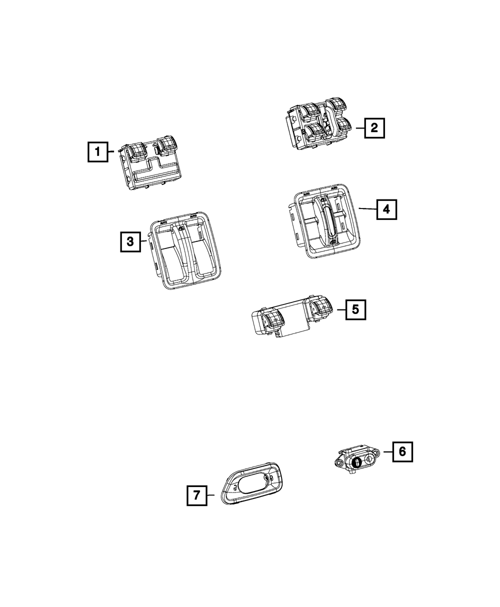 68057597AC - Power Window Switch 2011-2018 Jeep | The Official Mopar eStore