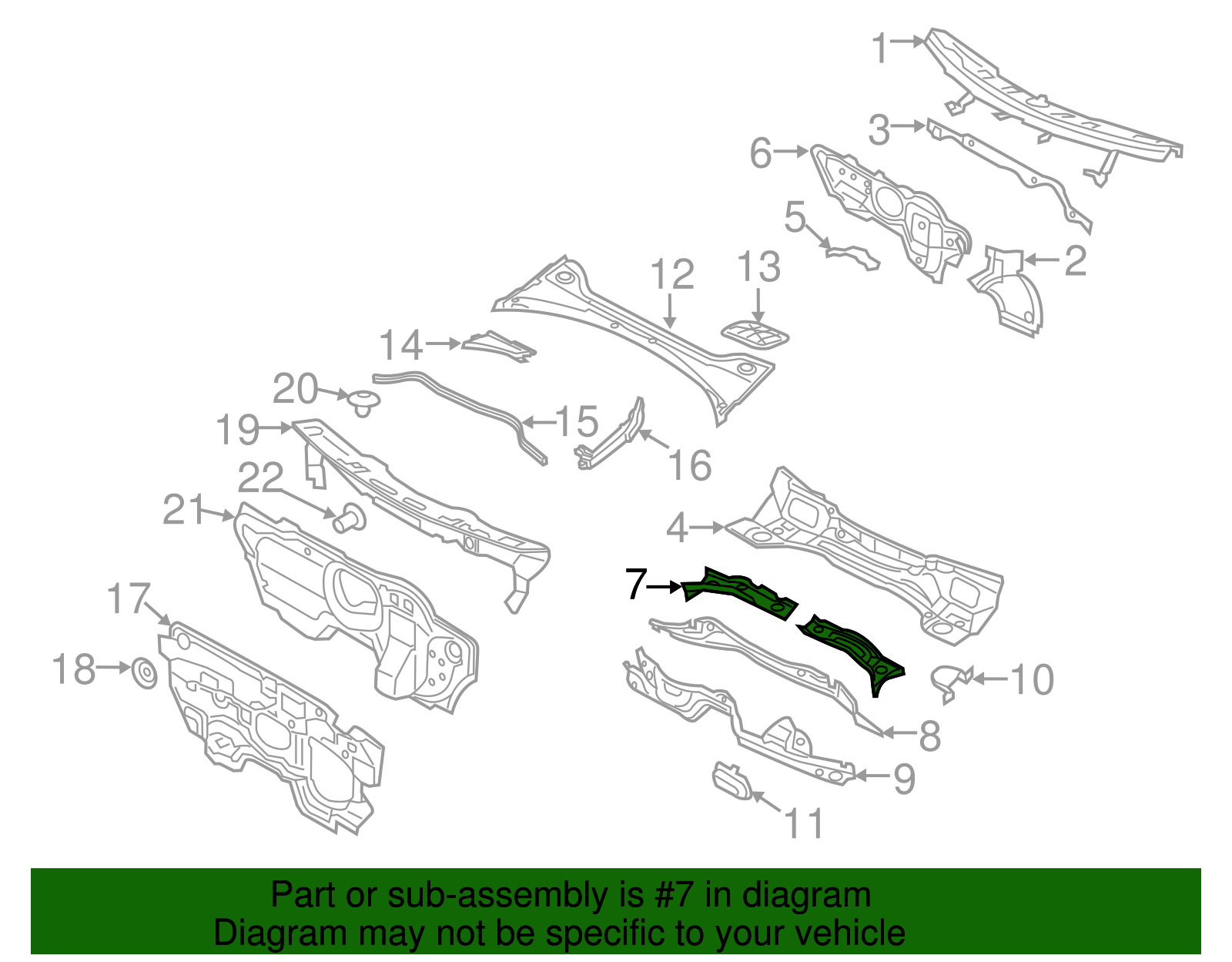 8U0-805-812-TA - Gusset 2015-2018 Audi | Audi OEM Parts Guy