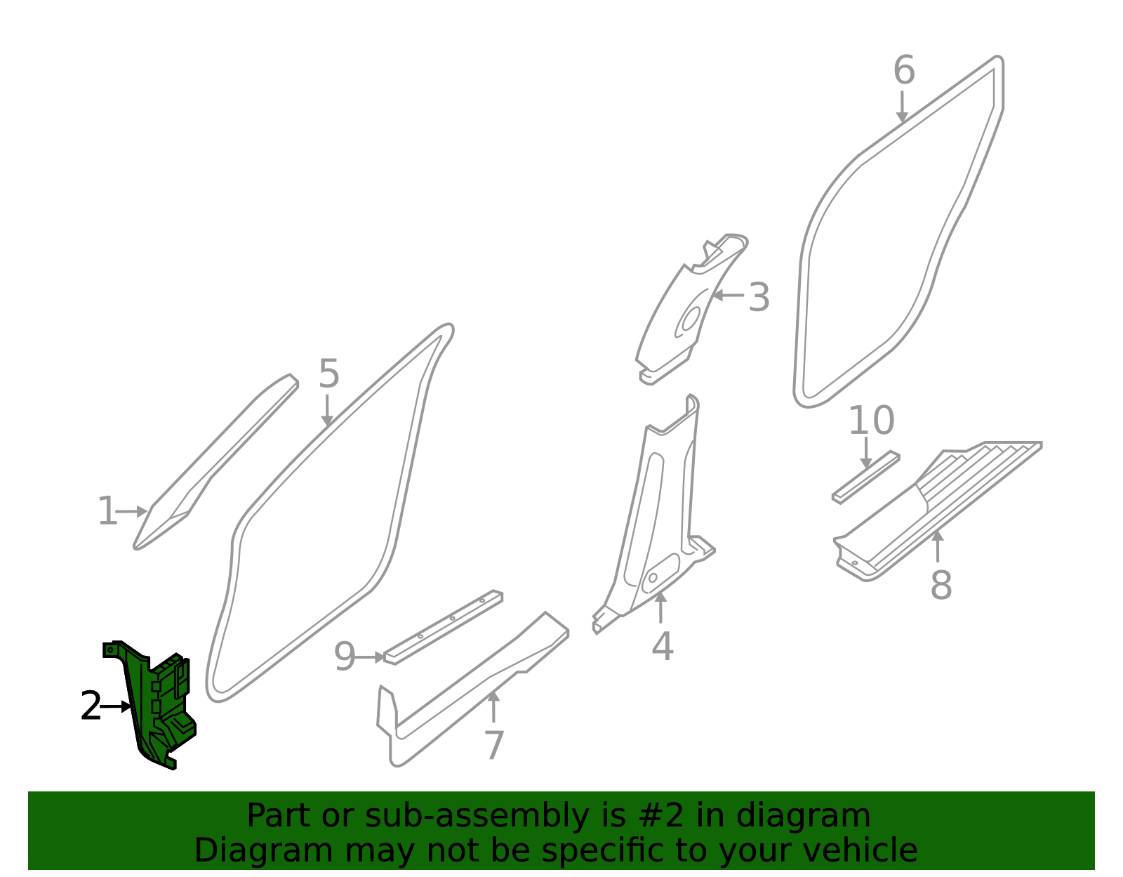 Nissan Kick Panel Trim - Lower Cabin Side Cover - Part #66900-3JA0A ...