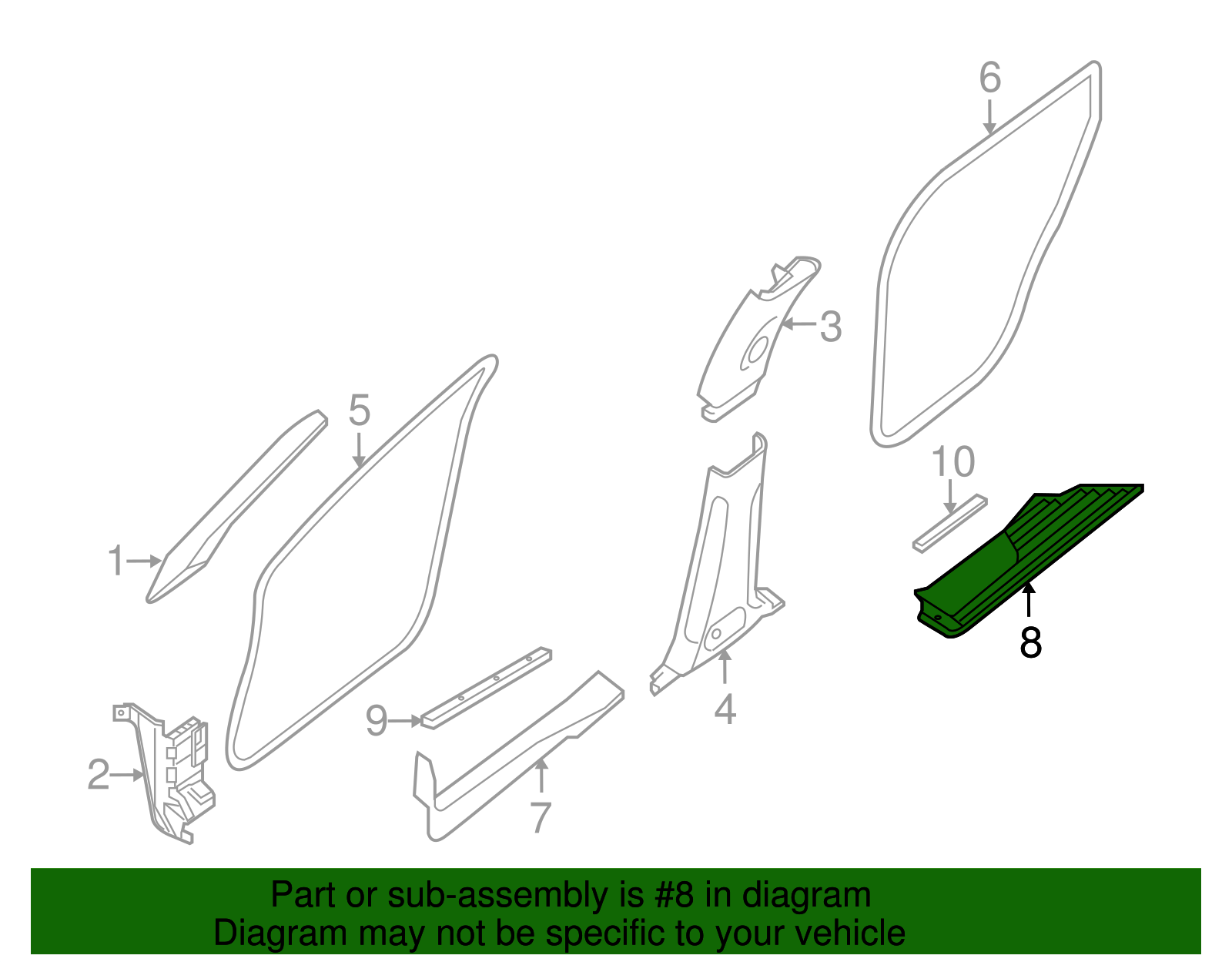 2013-2020 Nissan Pathfinder Rear Sill Plate 769B6-3JA1A | Nissan Parts ...