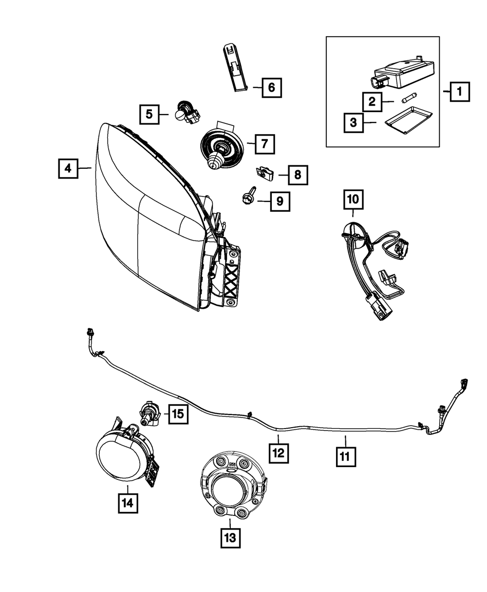2015-2024 Ram Headlamp Park And Turn Lamp, Left 68270497AE | Mopar eStore