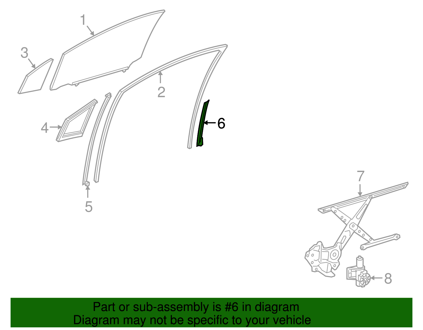 Genuine Toyota Sash Channel part# 67403-47050 for 2016-2022 Toyota ...