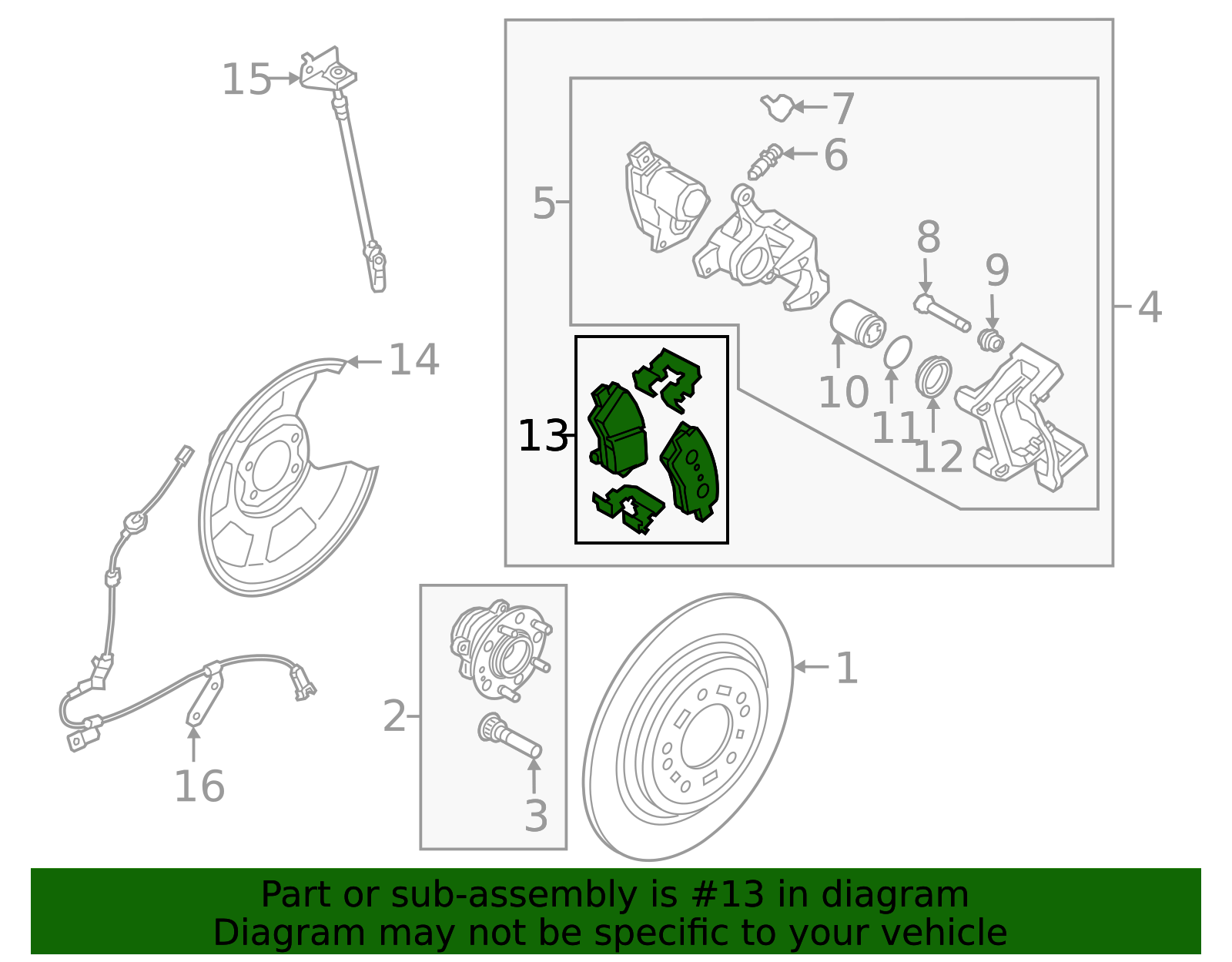 58302-N9A15 - Hyundai Disc Brake Pad Set 2022-2025 Hyundai Tucson ...