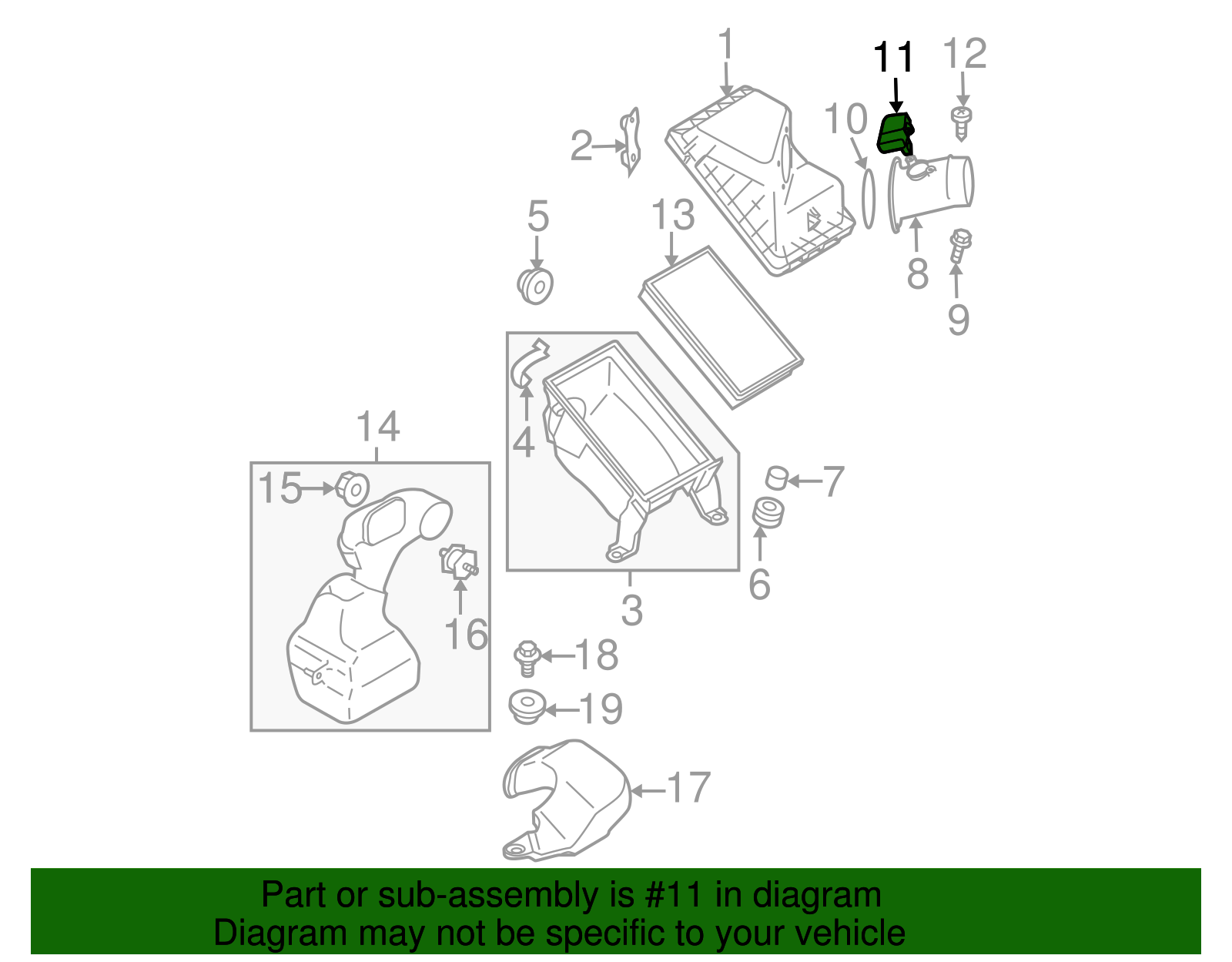 2002-2008 Subaru Mass Air Flow Sensor 22680AA310 | Subaru Parts Guys