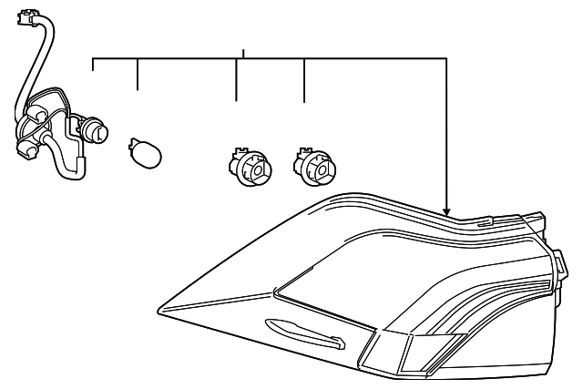 Genuine Toyota Tail Light (Left, Rear) part# 81560-0R090 for 2019-2025 ...
