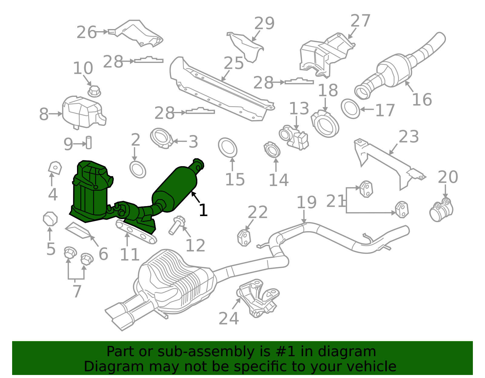 1K0-254-708-GX - Converter & Pipe Volkswagen Parts Catalog
