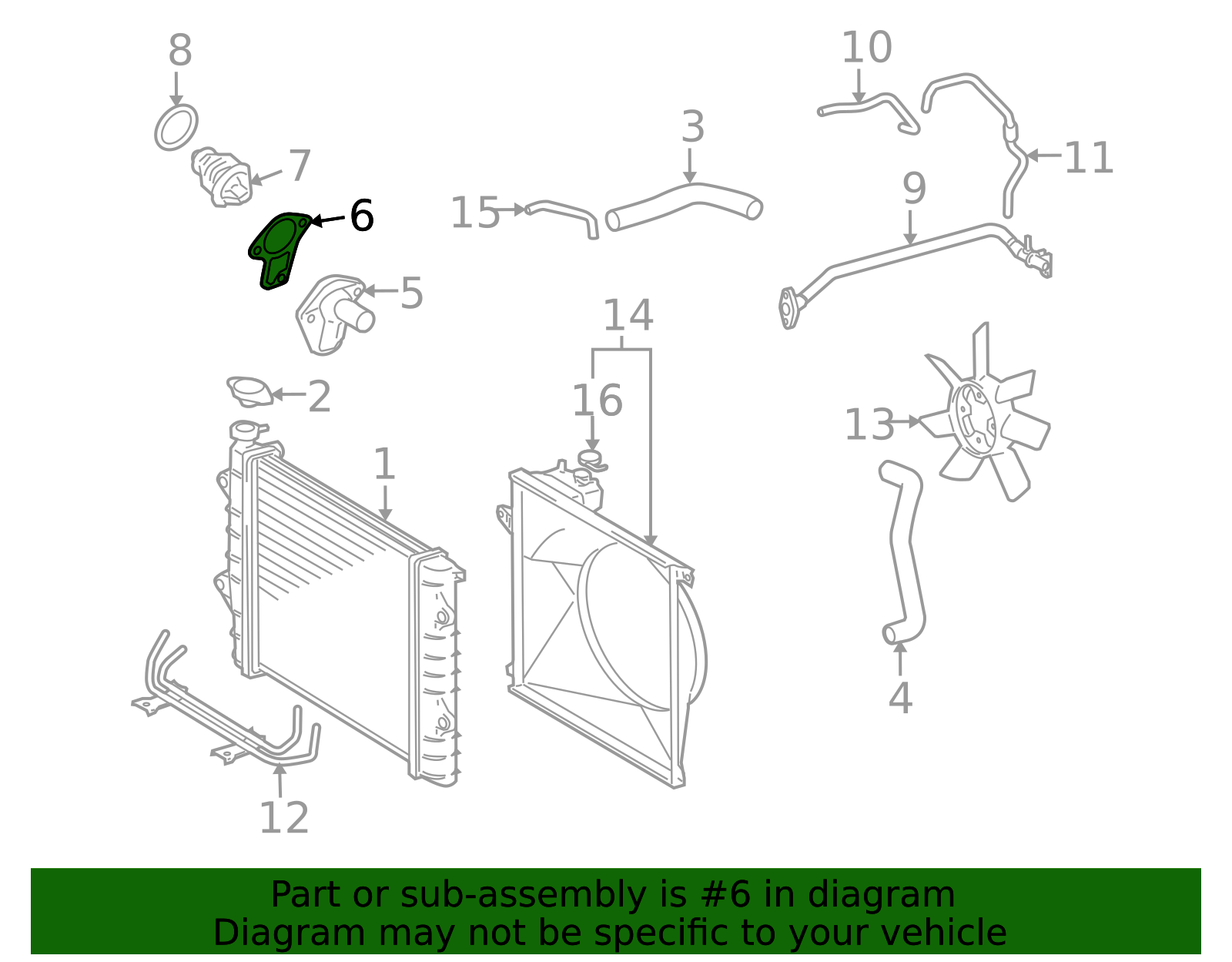 2005-2023 Toyota Water Inlet Gasket 16325-75011 | MotorMotor