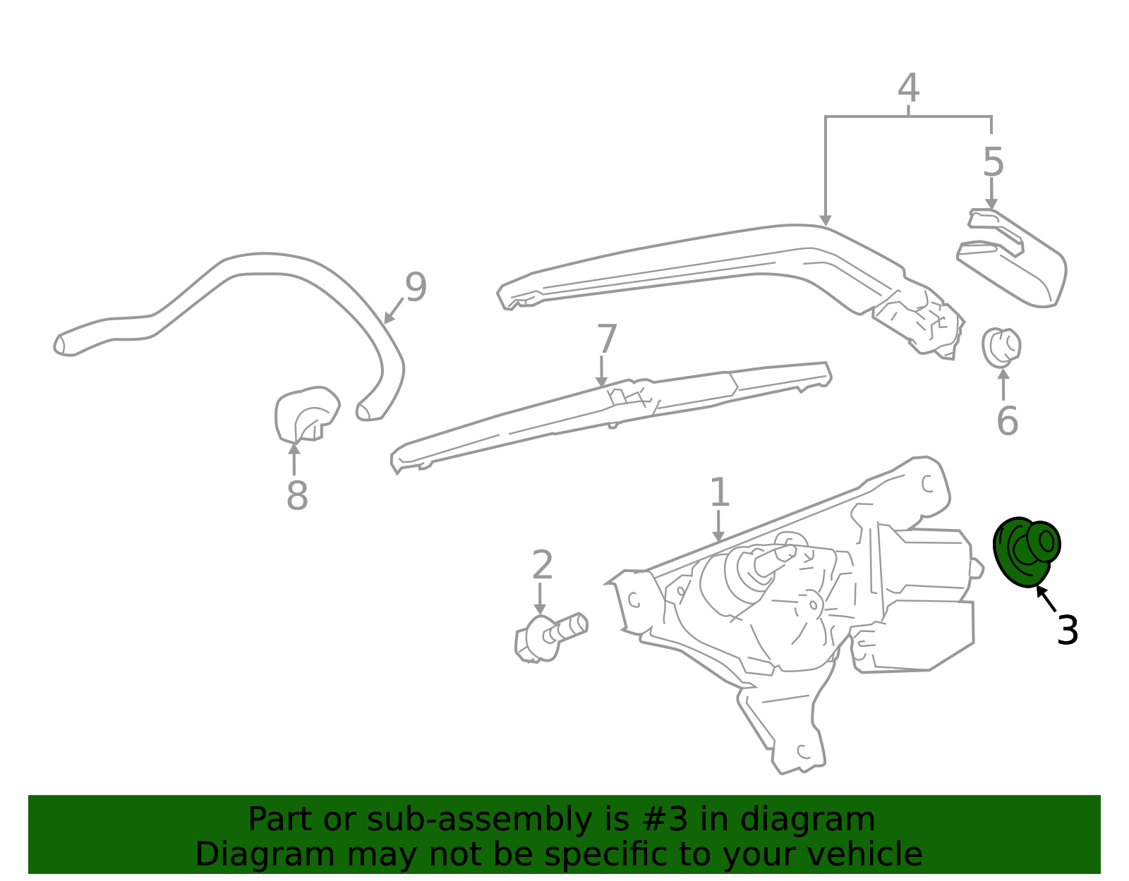 85143-52020 - Wiper Arm Grommet 2007-2019 Toyota | Longo Toyota Parts