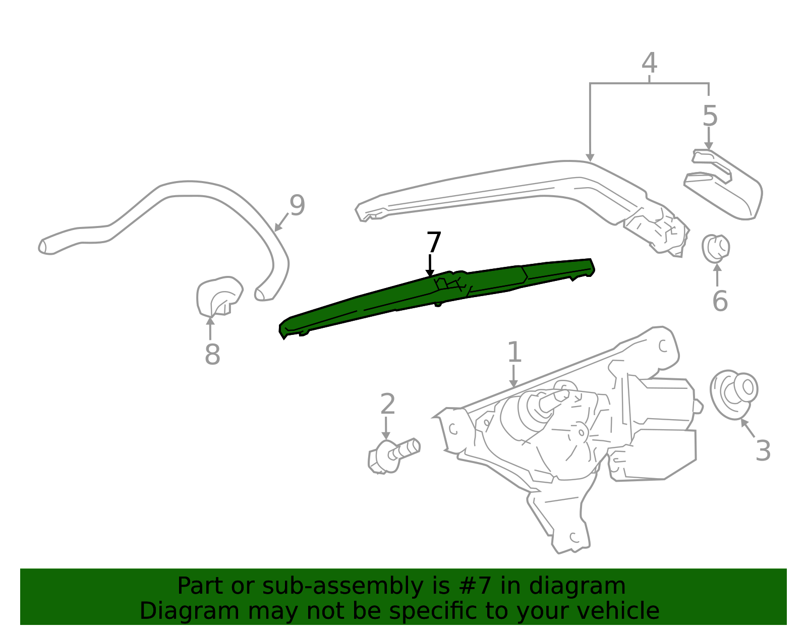 85242-52090 - Wiper Blade - 2012-2019 Toyota Prius C | Toyota Parts ...