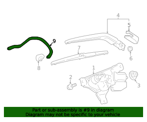 90099-33299 - 2004-2022 Toyota - Washer Hose | Discount Parts Monster