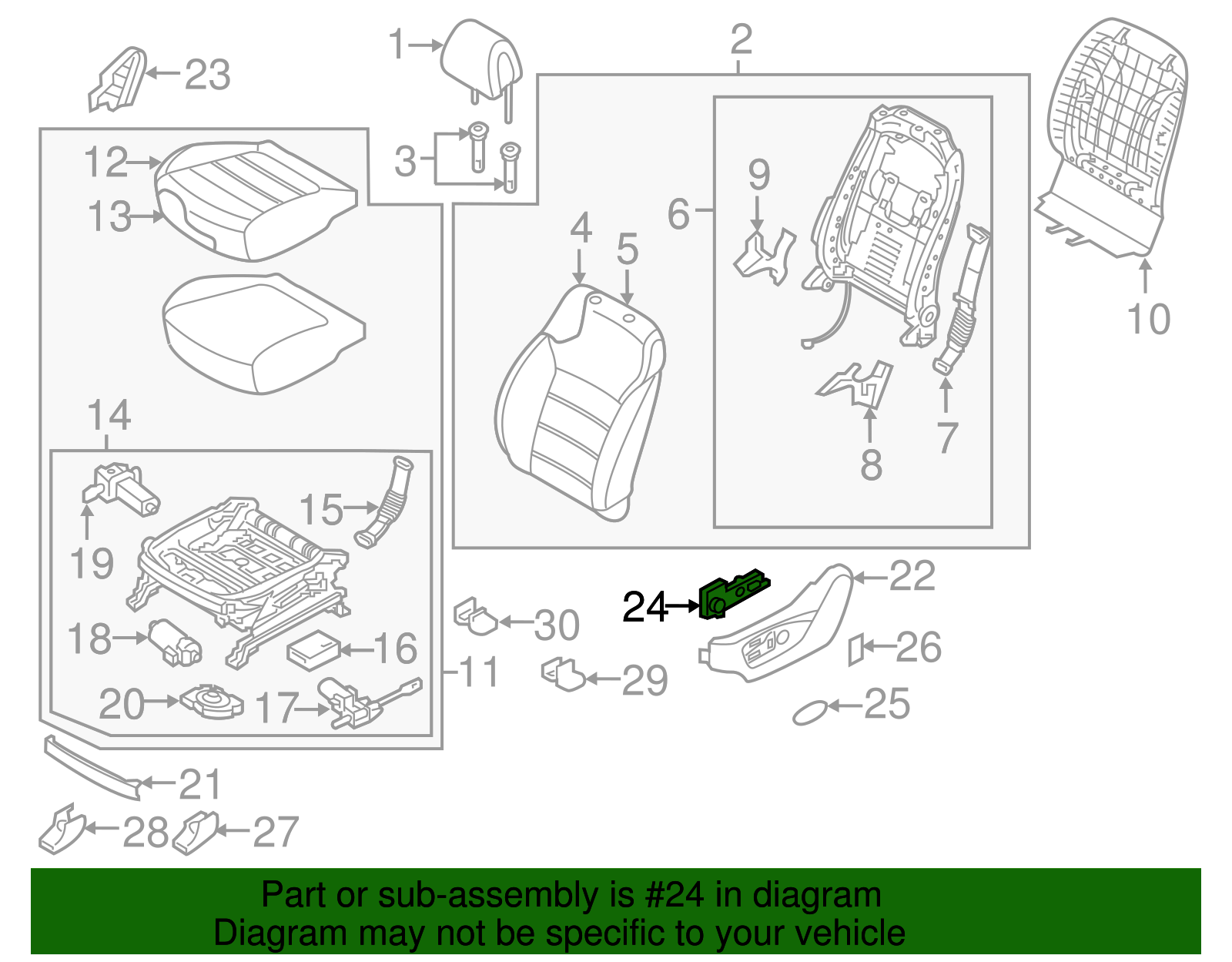88521-C6200 - Seat Switch 2016-2020 Kia Sorento | Genuine Kia Parts