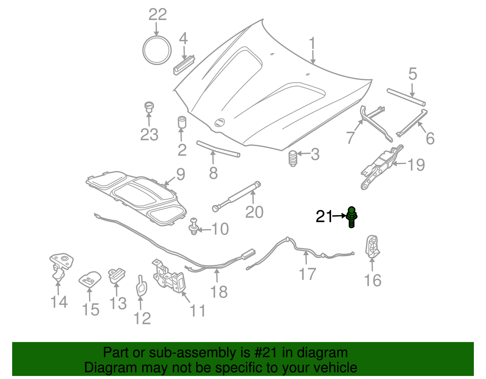 7146963081 - 2004-2020 BMW Lift Cylinder Ball Stud (07-14-6-963-081 ...