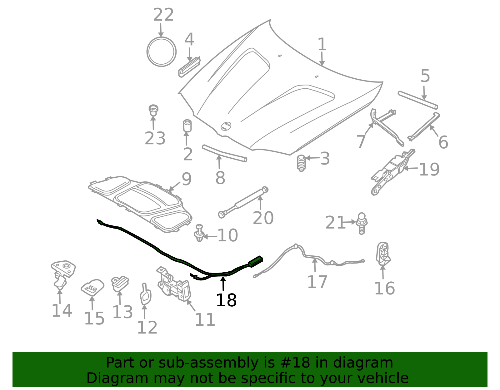 51-23-3-434-665 - Release Cable - 2004-2010 BMW X3 | Buy BMW Parts Now