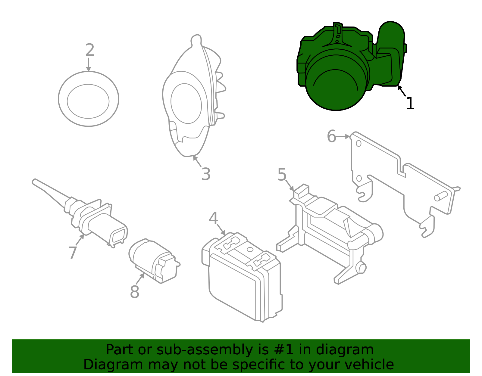 Toyota Parking Aid Sensor - Reverse Proximity Detection - Part #89341 ...