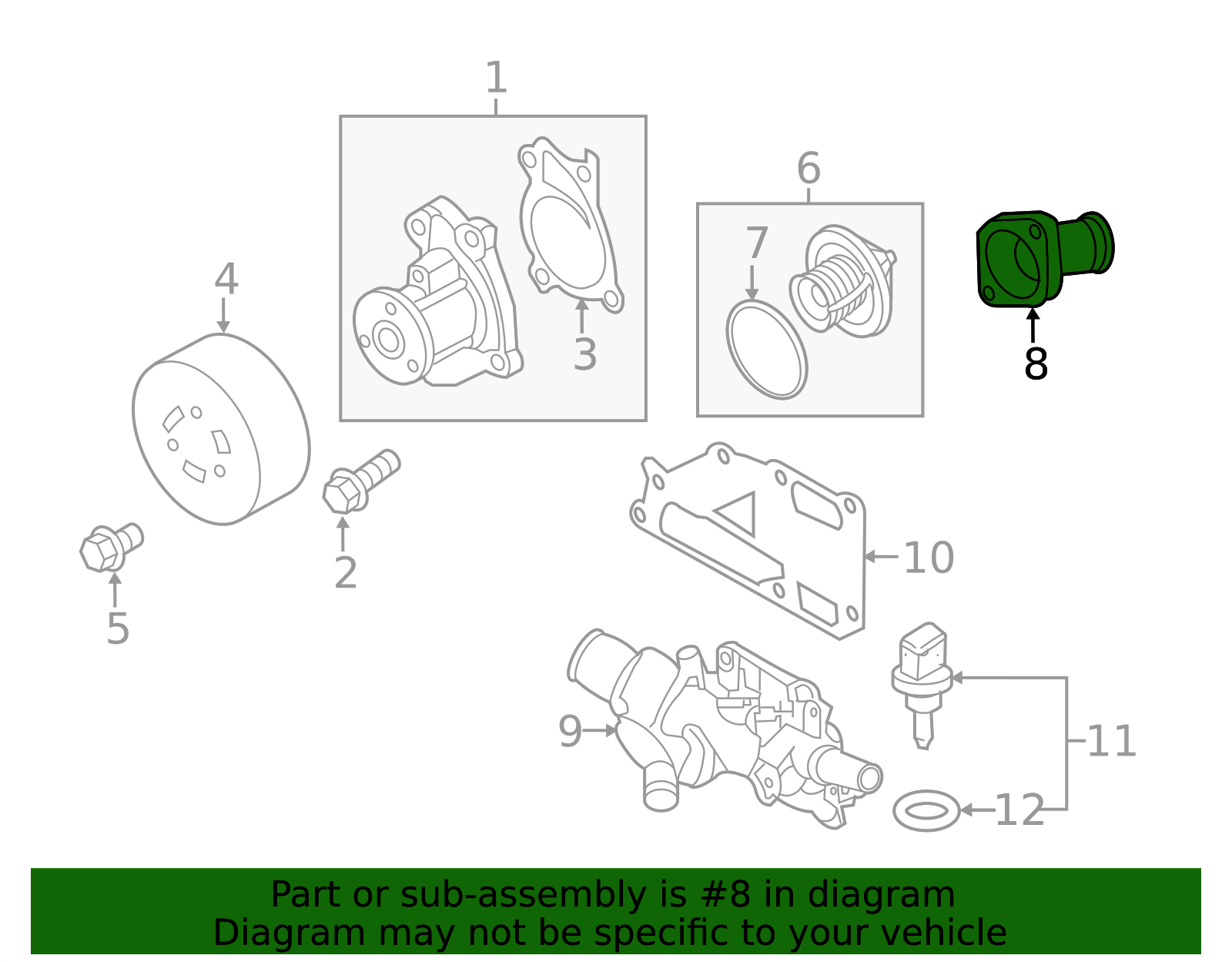 2012-2019 Nissan Water Inlet 13048-3HC0A | Nissan Parts OEM