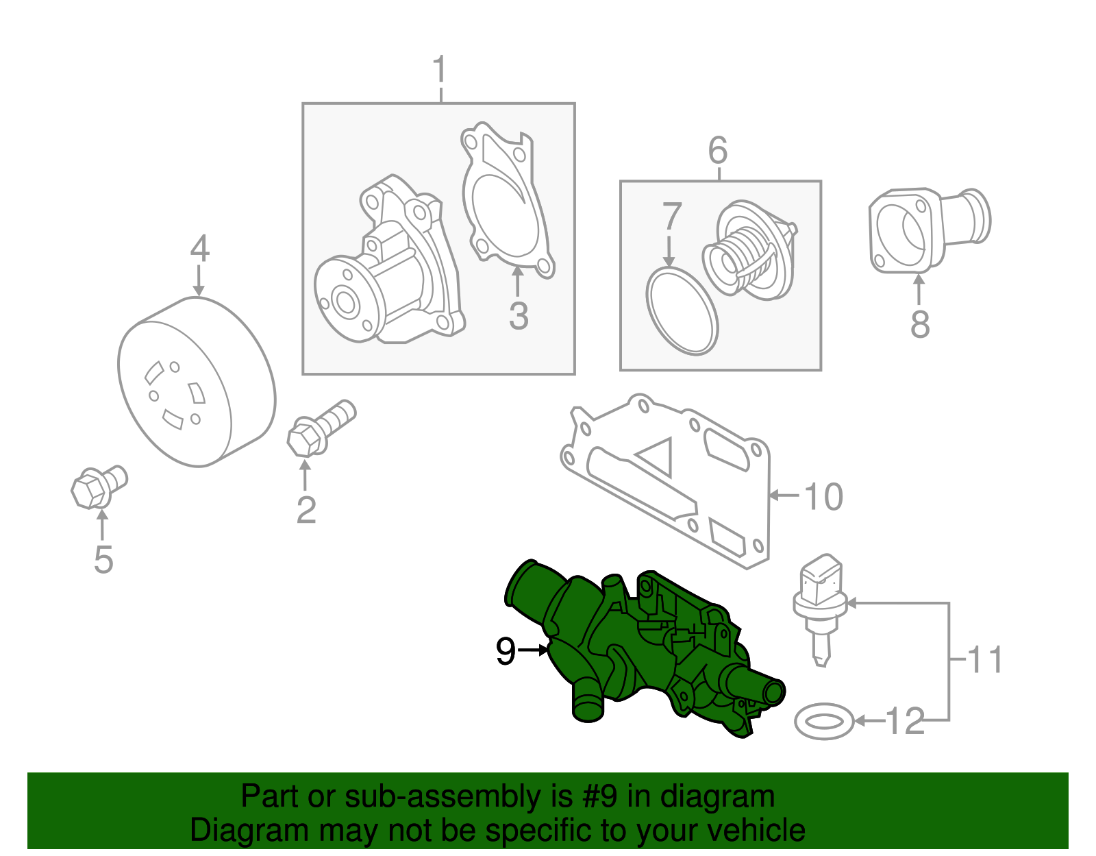 2012-2019 Nissan Water Outlet 11060-3AB0A | Nissan Parts Central