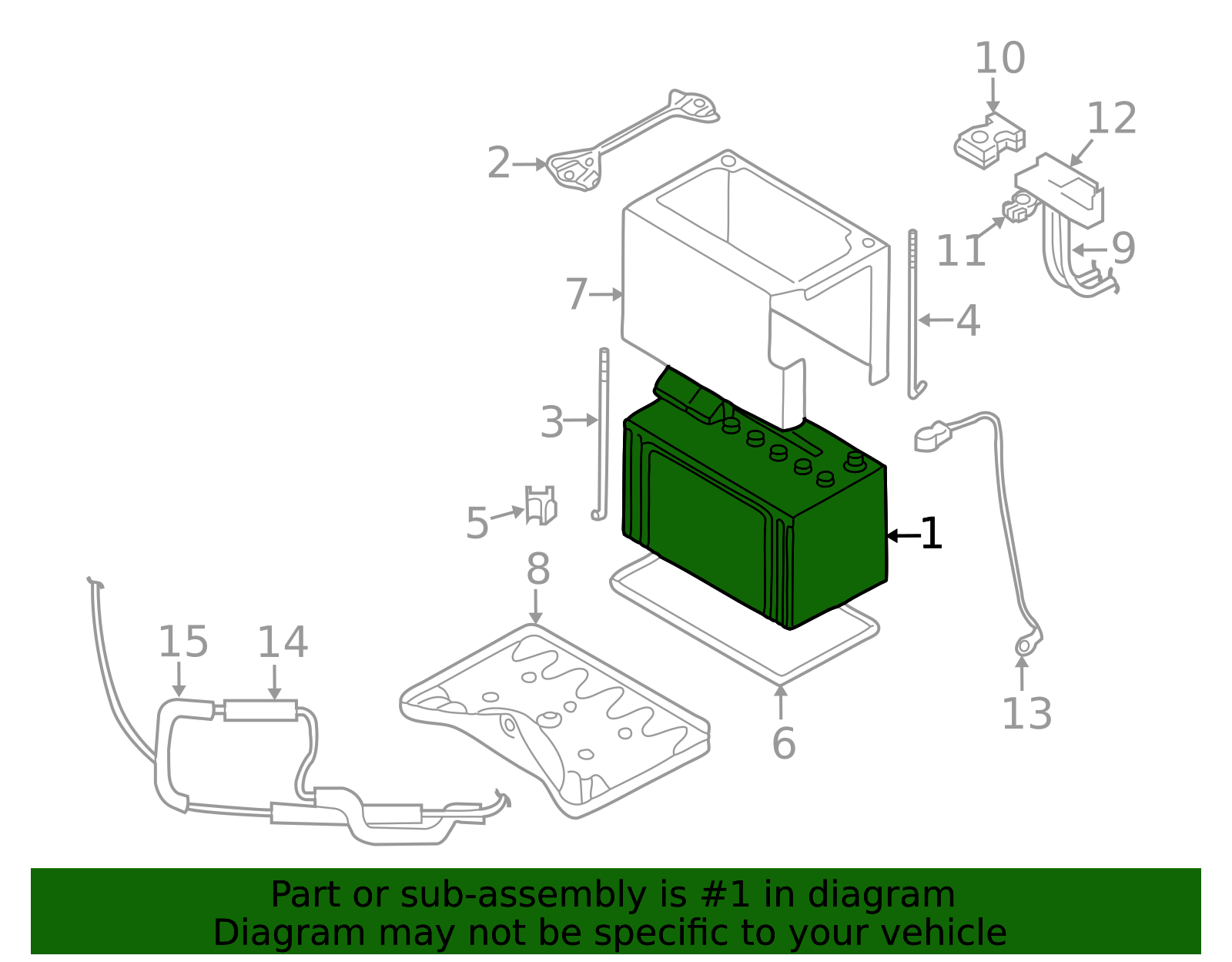 24410-9B900 - Vehicle Battery 2001-2009 Nissan | Official Nissan Parts ...